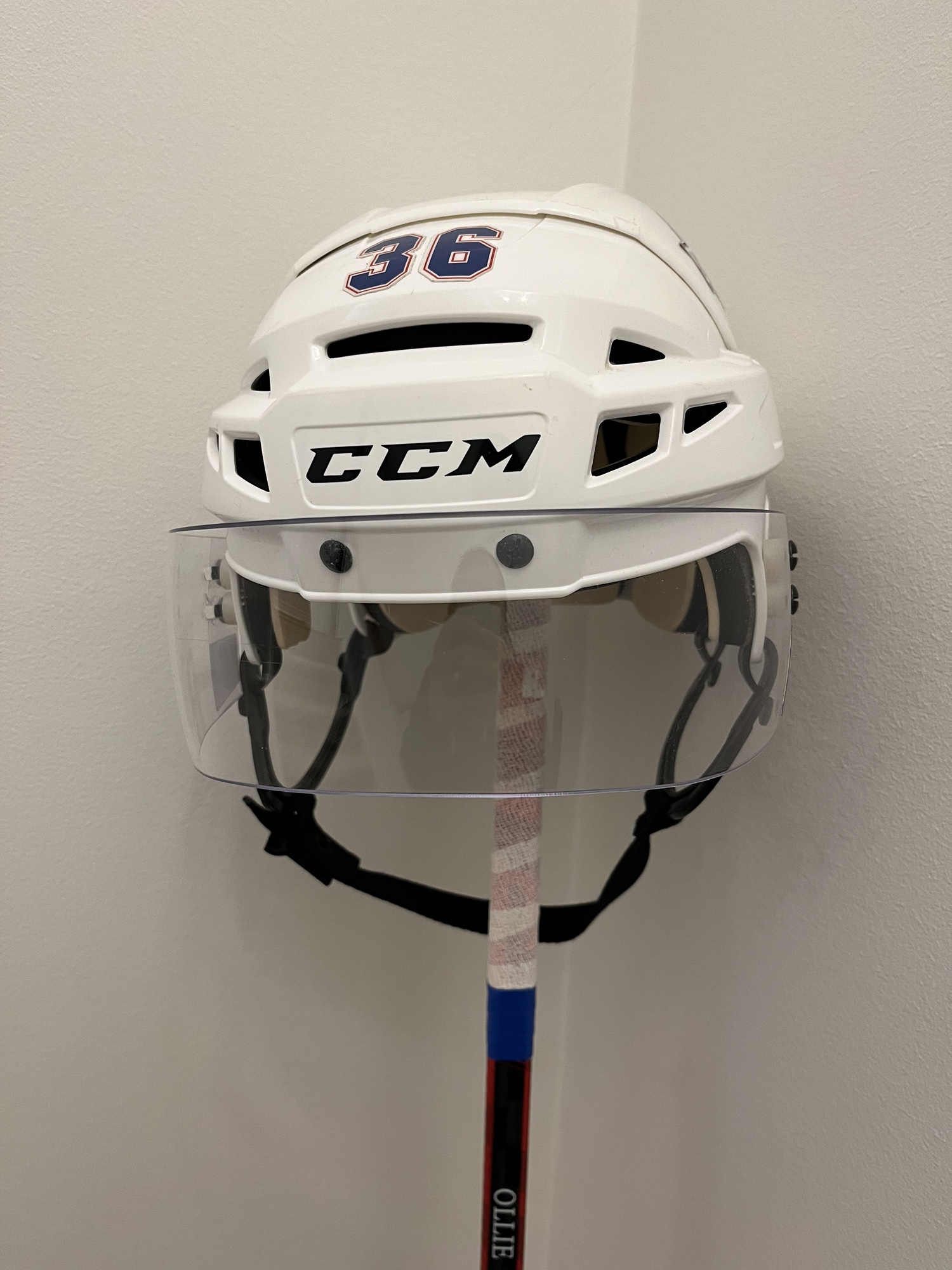 Used Small CCM Vector V08 Helmet Pro Stock With Oakley Visor | SidelineSwap