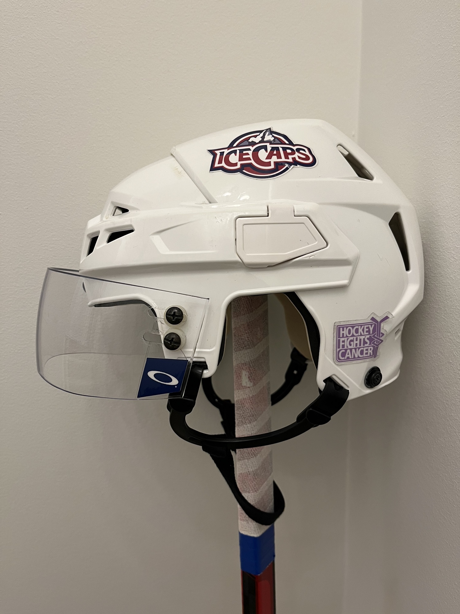 Used Small CCM Vector V08 Helmet Pro Stock With Oakley Visor | SidelineSwap