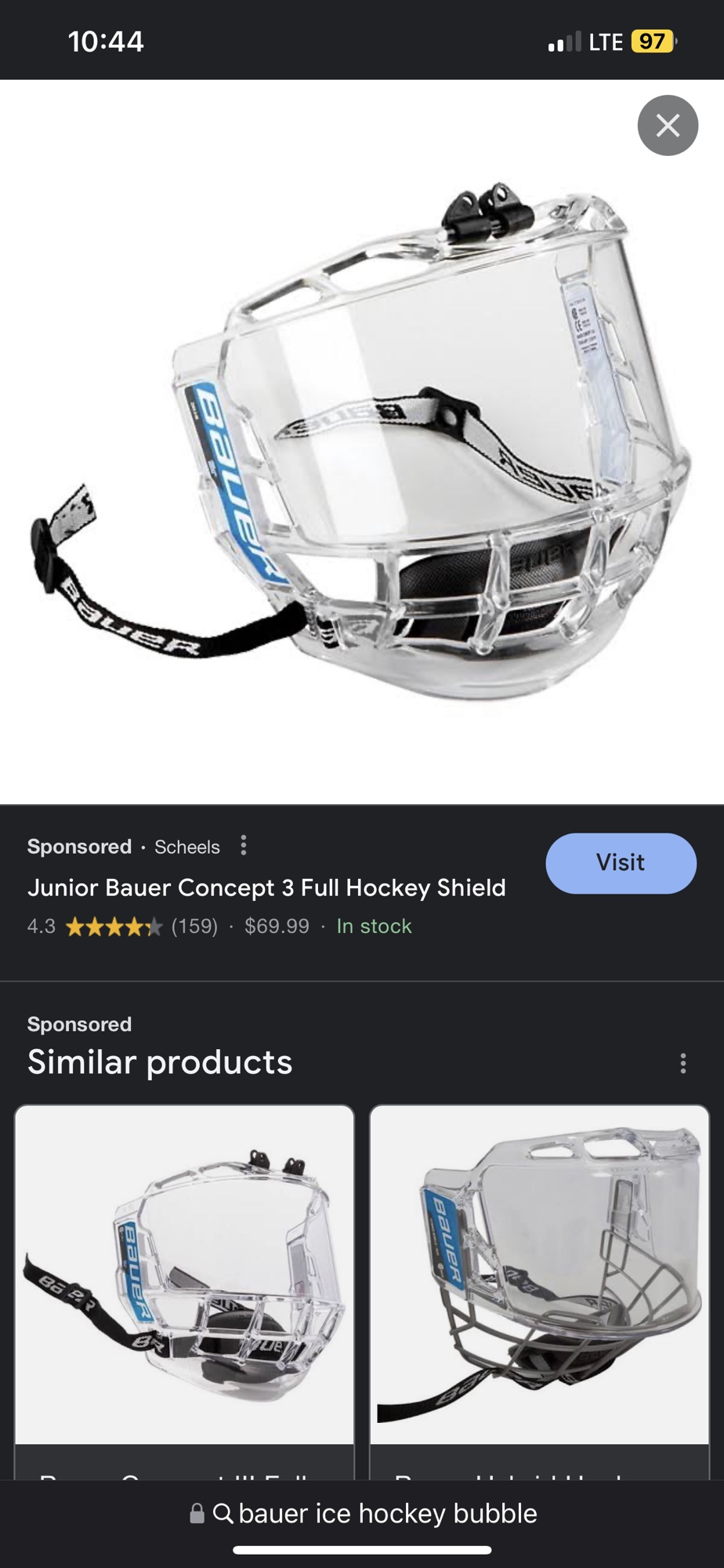 Bauer concept 3 senior | SidelineSwap