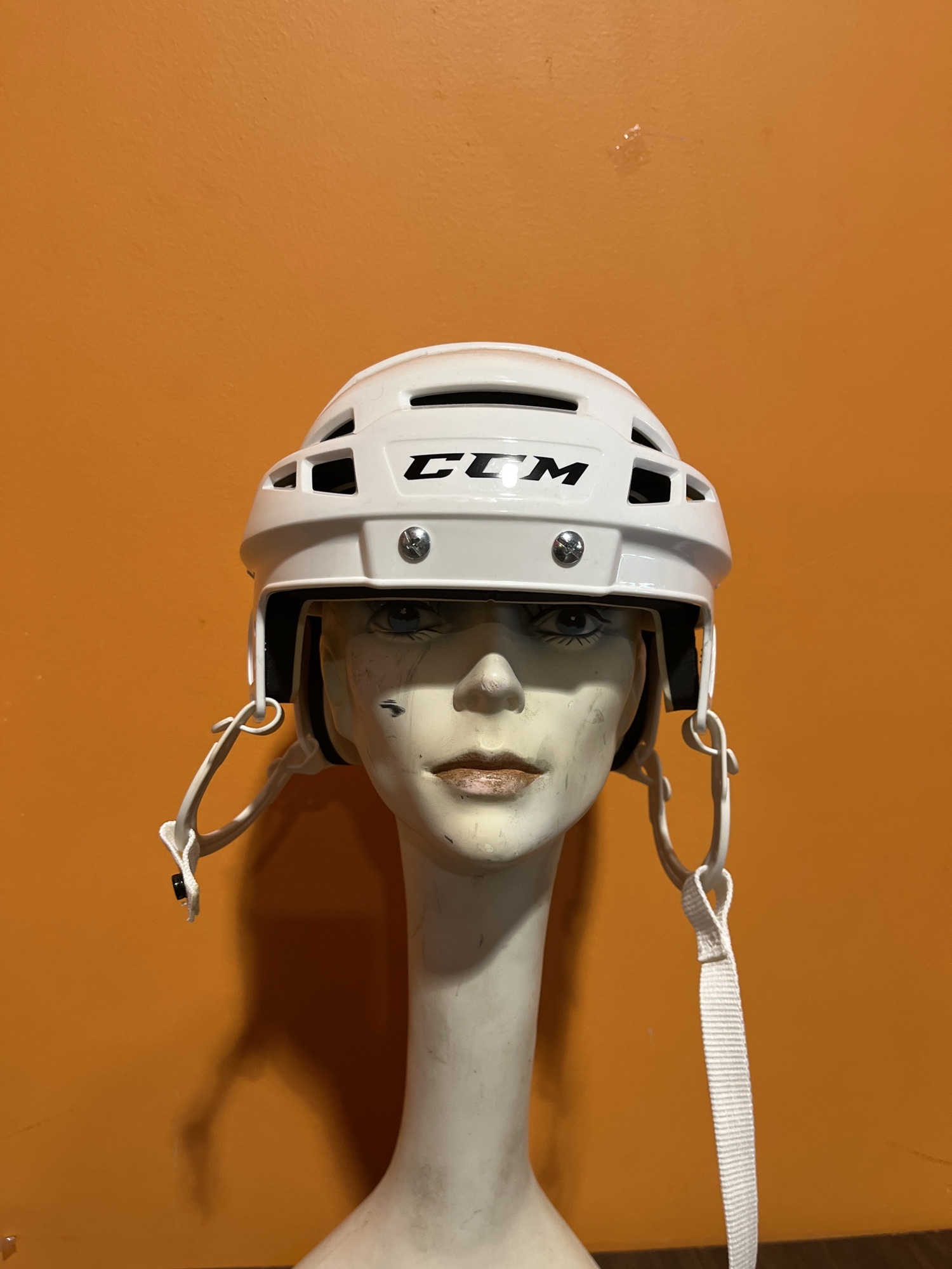 New White CCM Vector V08 Pro Stock Helmet Colorado Avalanche Medium ...