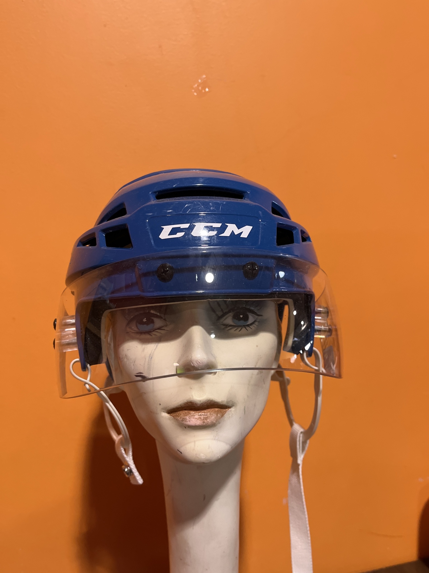 New Blue CCM Vector V08 Pro Stock Helmet Colorado Avalanche | SidelineSwap