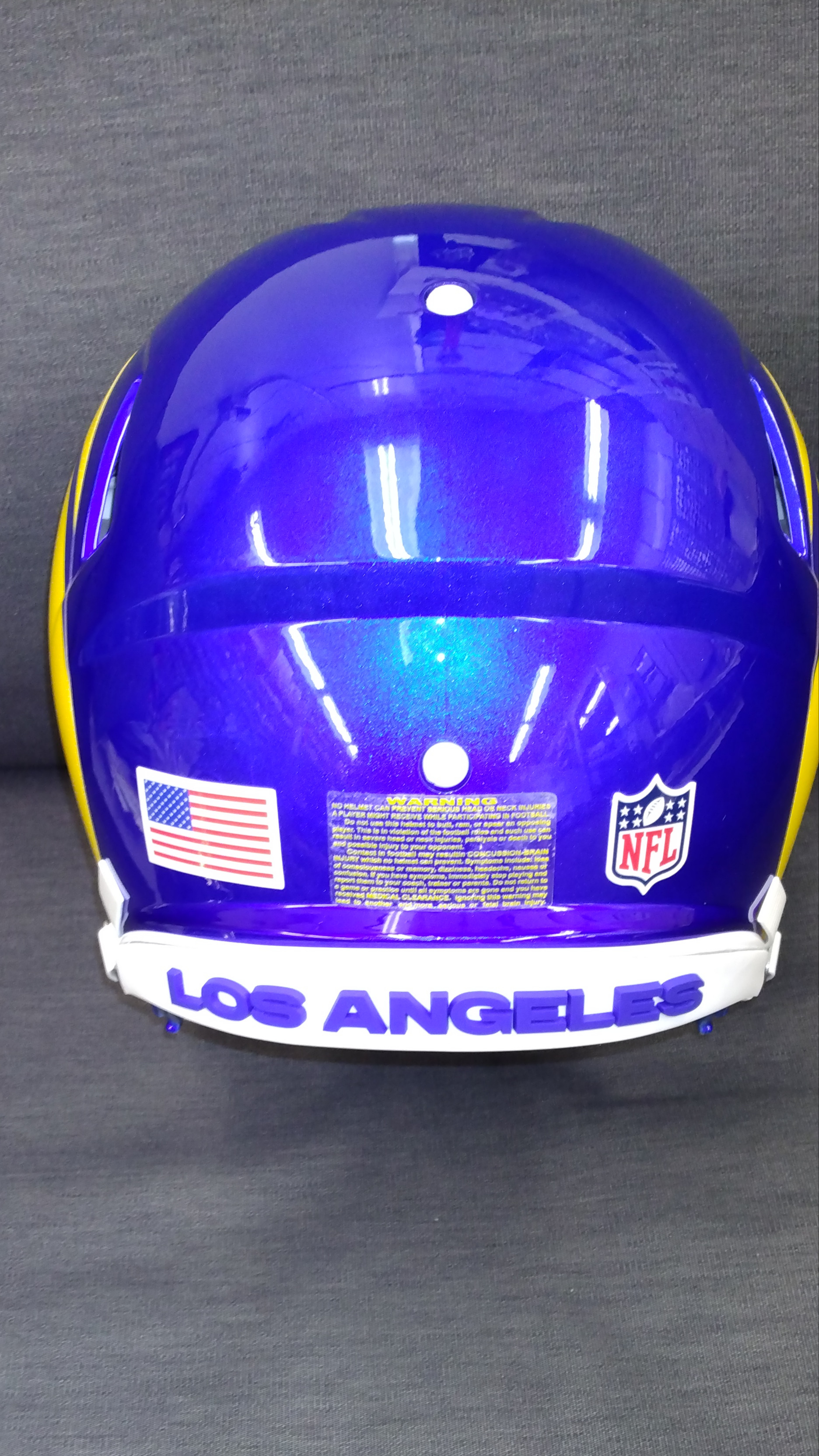 LA Rams 2020 Authentic Speed Helmet with 3D Bumpers & OBJ Facemask ...