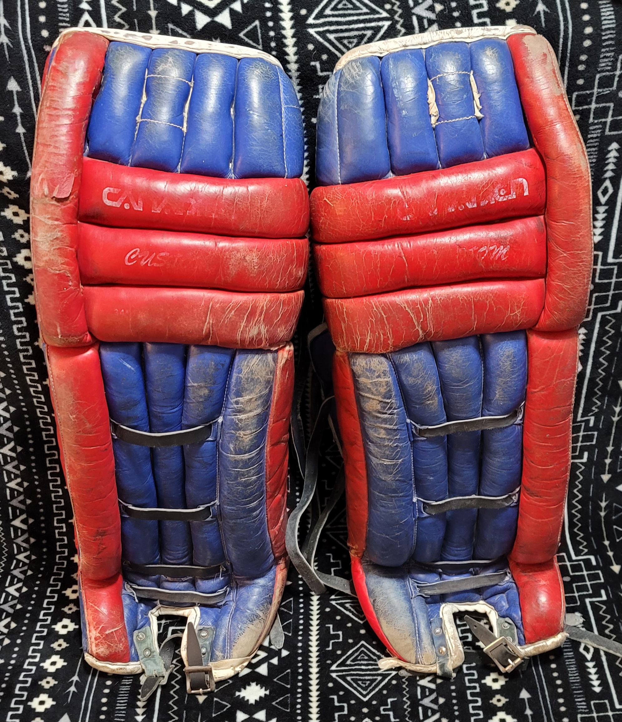 Vintage Canadien Custom Full Set Goalie Pads | SidelineSwap