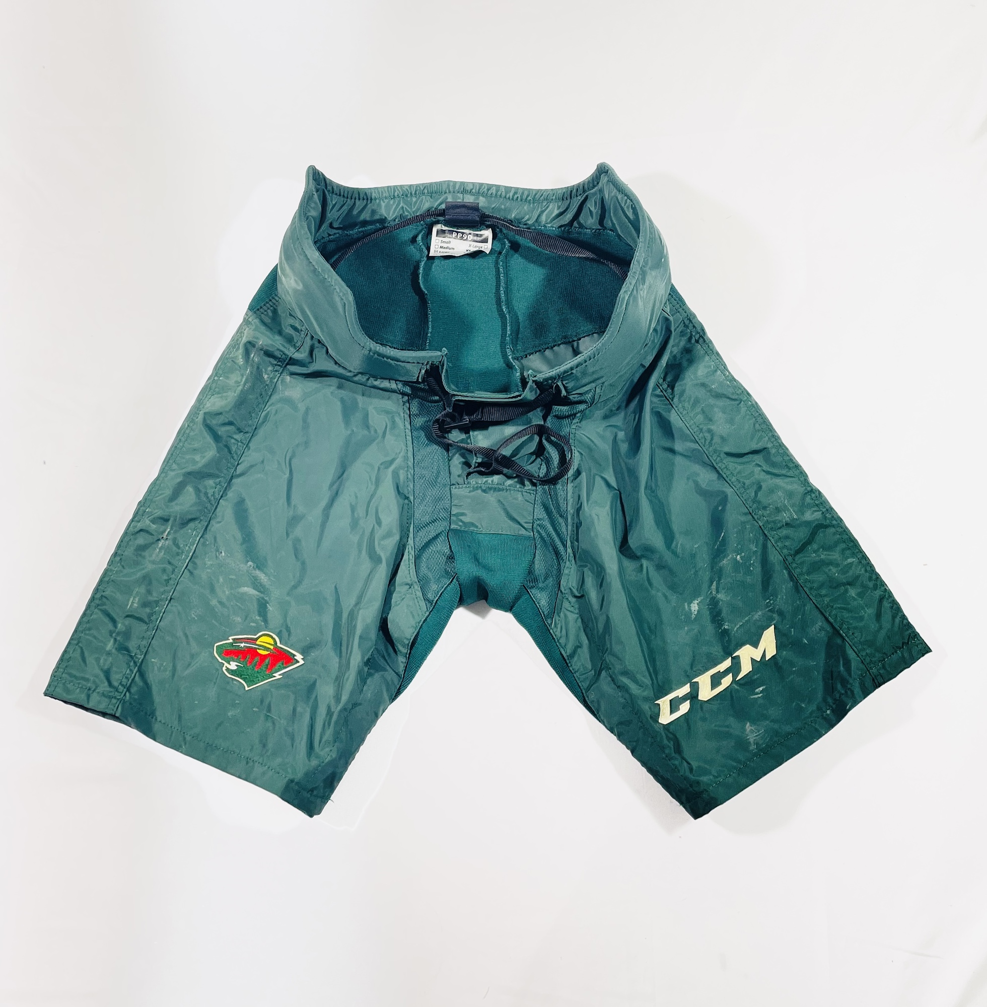 Large CCM PP90 NHL Pro Stock Pant Shell, Minnesota Wild | SidelineSwap