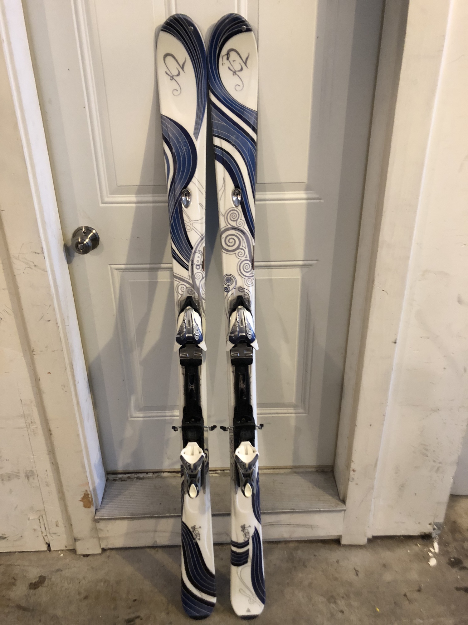 K2 Lotta luv Skis With Bindings 163cm | SidelineSwap
