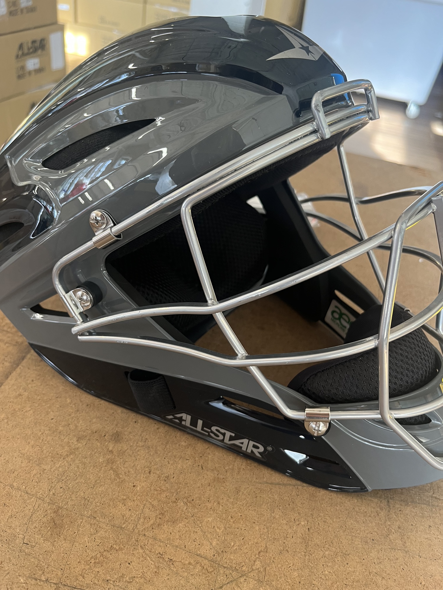 New All-Star Dark Grey and Navy MVP2500 Catcher's Mask | SidelineSwap