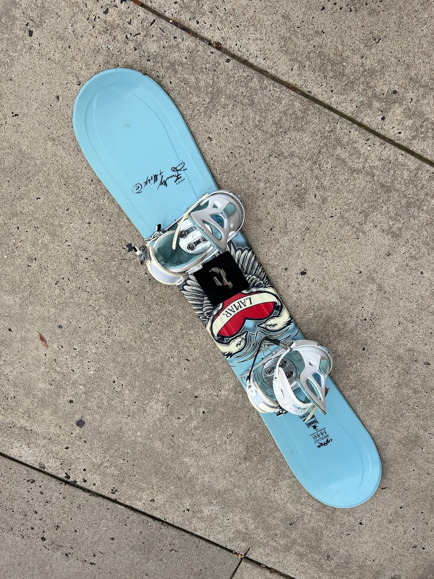 Used Lamar Merlot 1440 141 - 145 cm Snowboard With Bindings | SidelineSwap