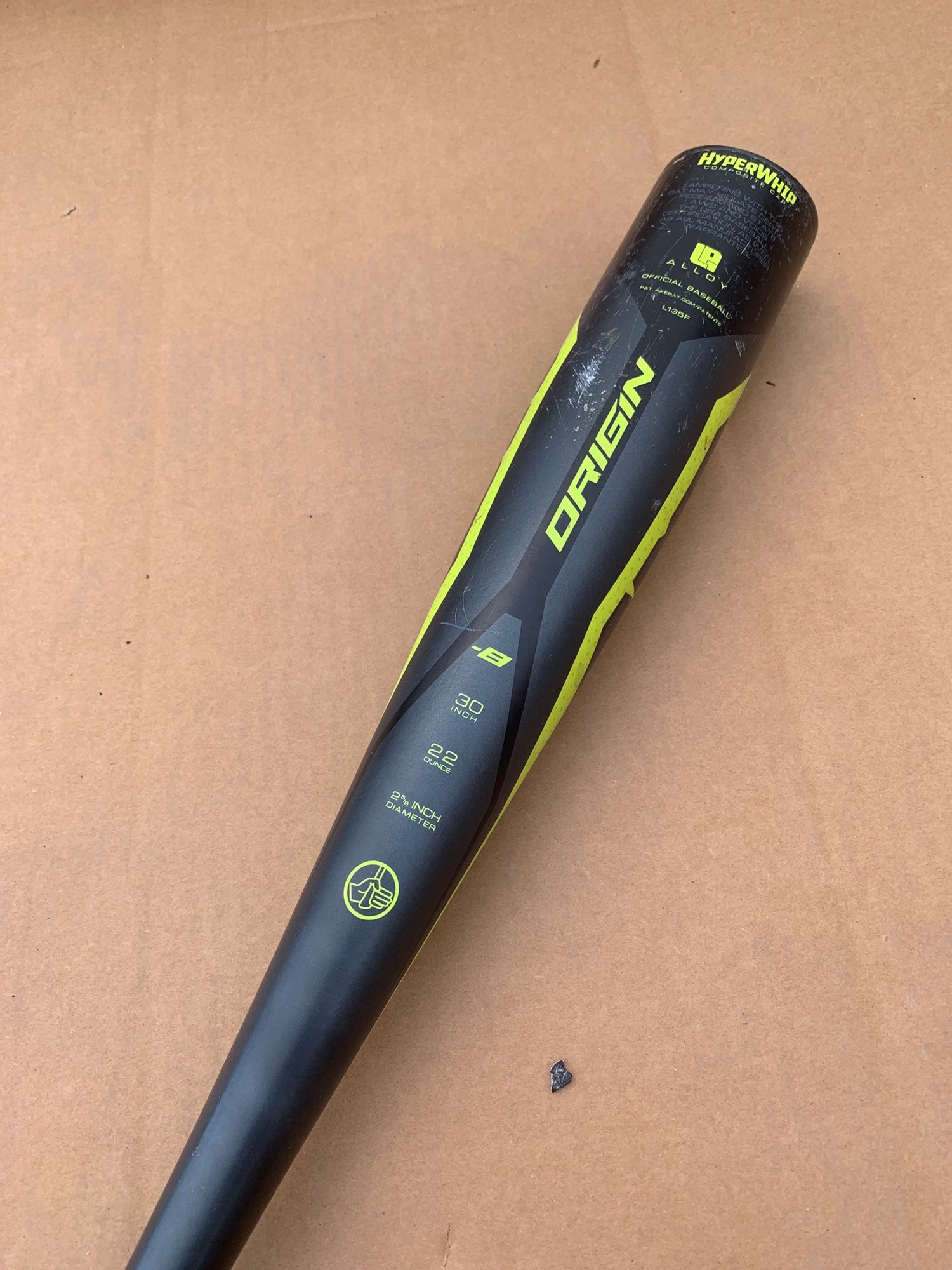 Used USABat Certified AXE Origin Alloy Bat -8 22OZ 30" | SidelineSwap