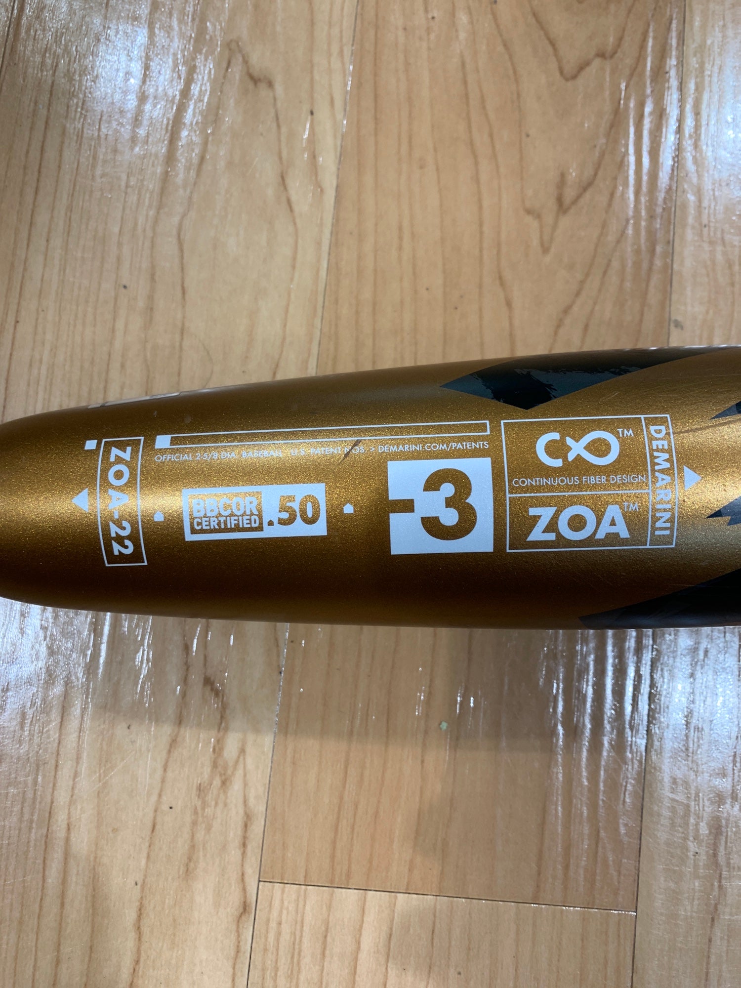 Used BBCOR Certified 2022 DeMarini Zoa Composite Bat -3 28OZ 31 ...