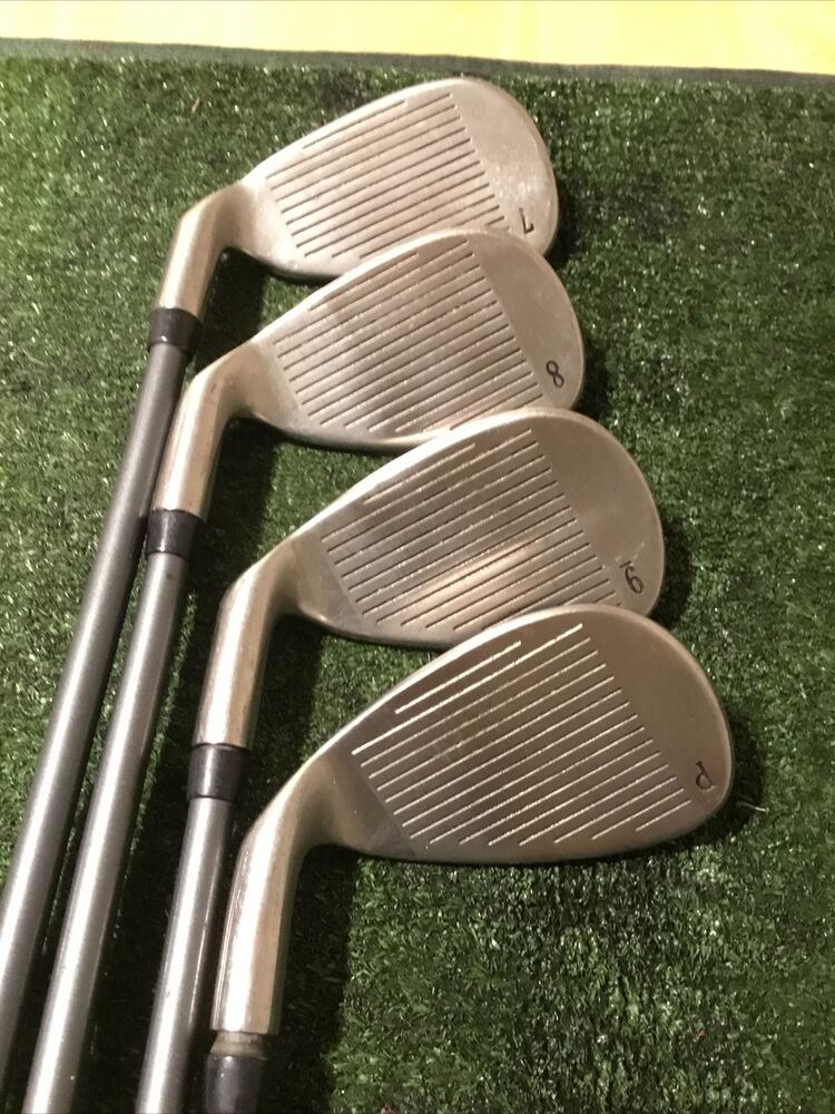 Nickent GH Plus 450 Hyper Steel Irons Set (3-PW) Stiff Graphite Shafts ...