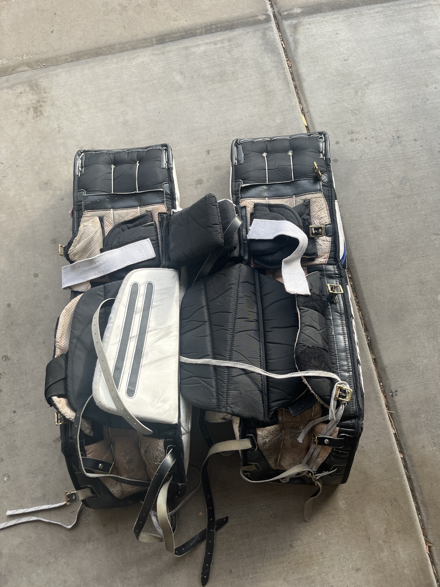 36" Sean Burke Brian's Pro Stock Dx2 Goalie Leg Pads | SidelineSwap