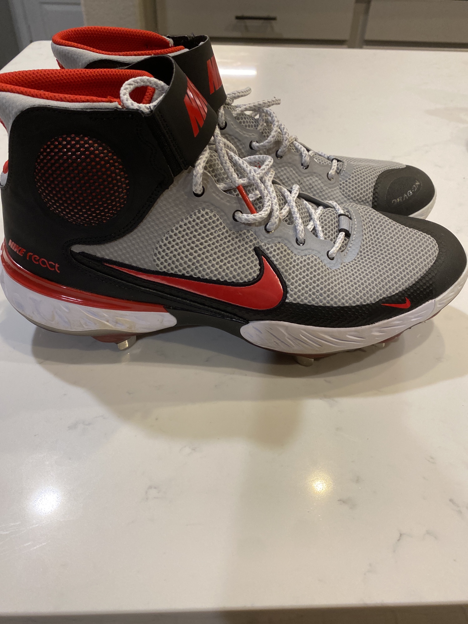 Gray Men's Metal High Top Nike alpha huarache elite 3 | SidelineSwap