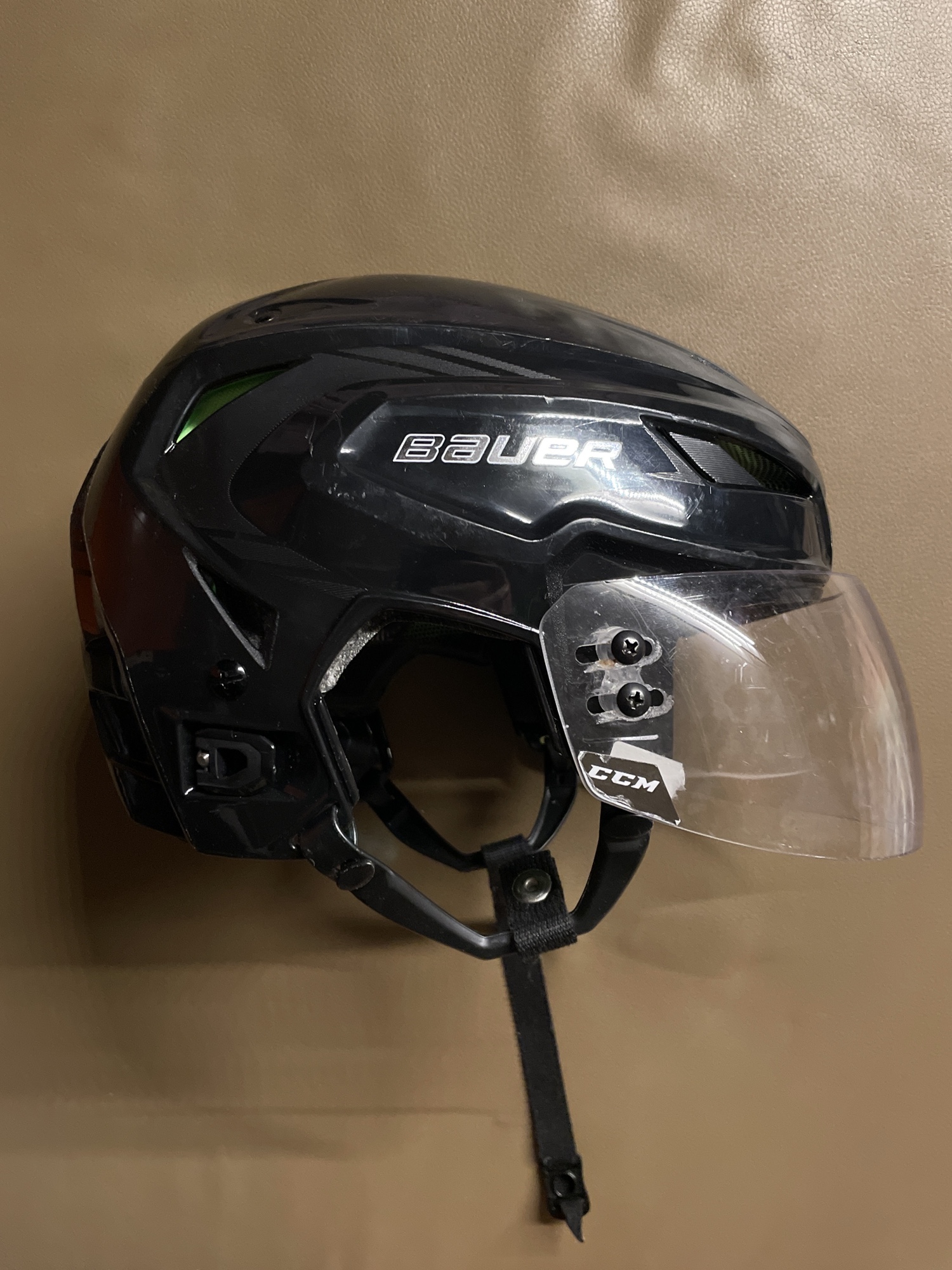 New Medium Bauer Hyperlite Helmet + CCM Visor | SidelineSwap