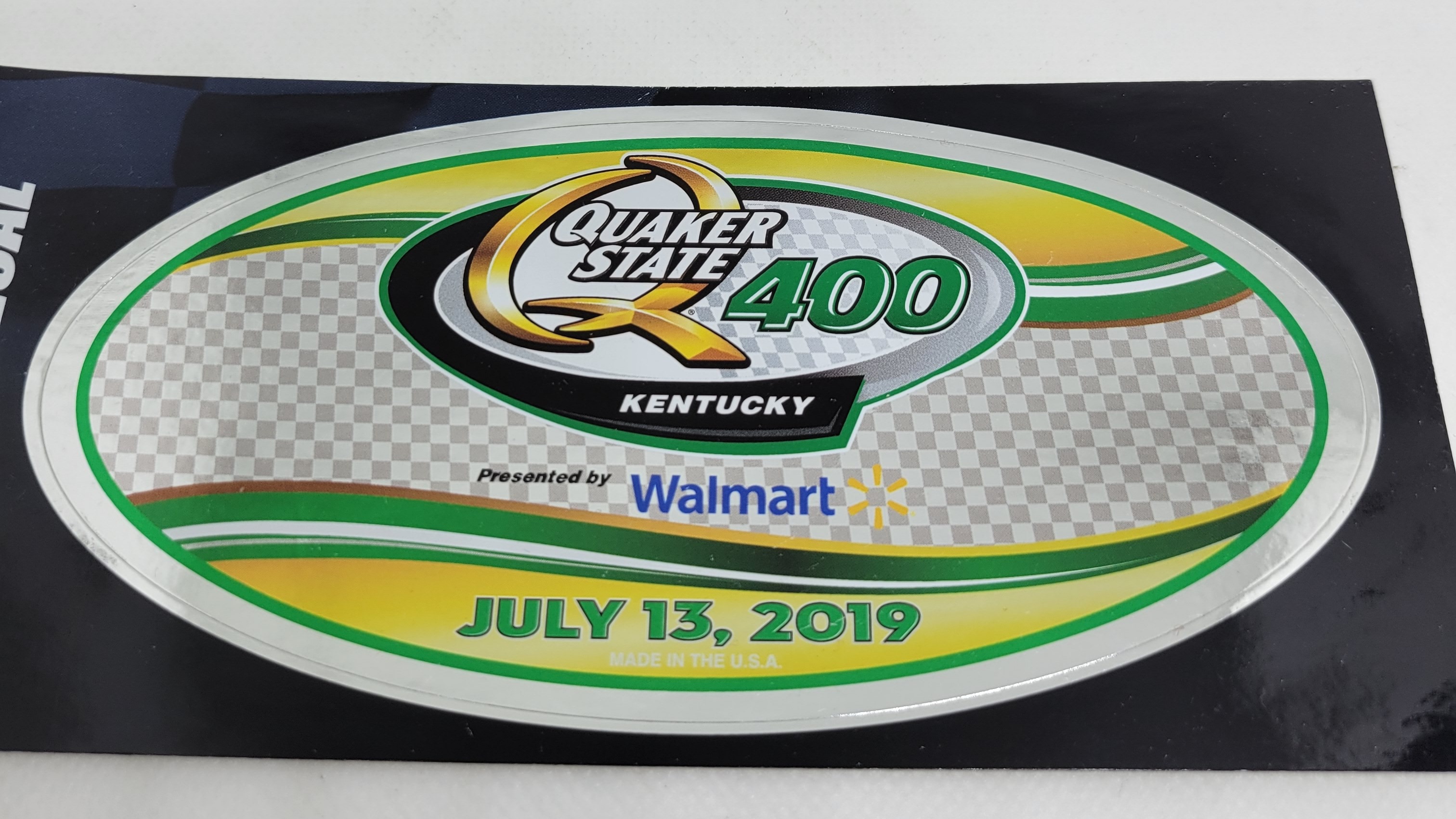 Kentucky Speedway 2019 Quaker State 400 Chrome Decal | SidelineSwap