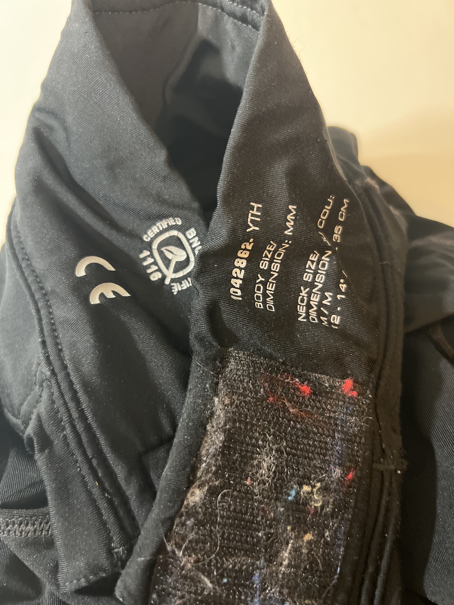 Bauer Youth medium Neck guard Shirt W Velcro And Kevlar Protection ...