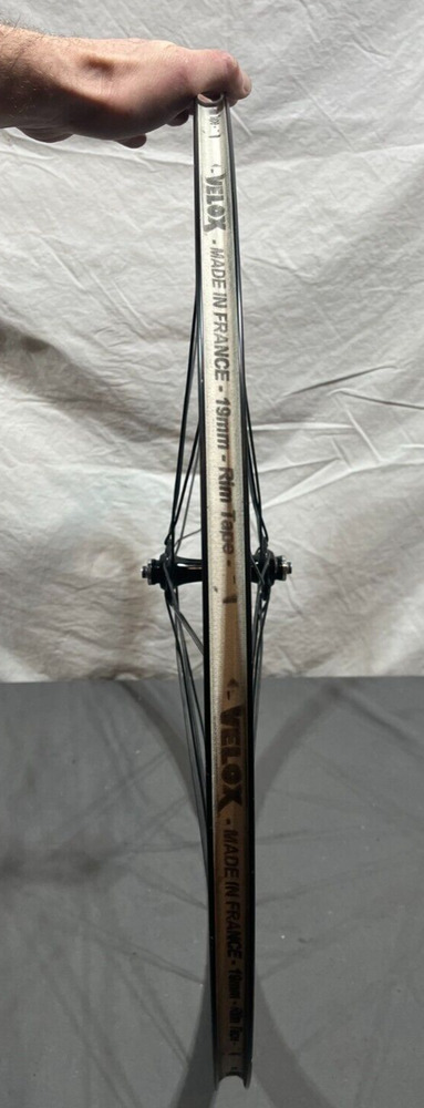 Black Aluminum 24-Spoke 700C Front Wheel Aero Rim Origin8 Hub EXCELLENT ...