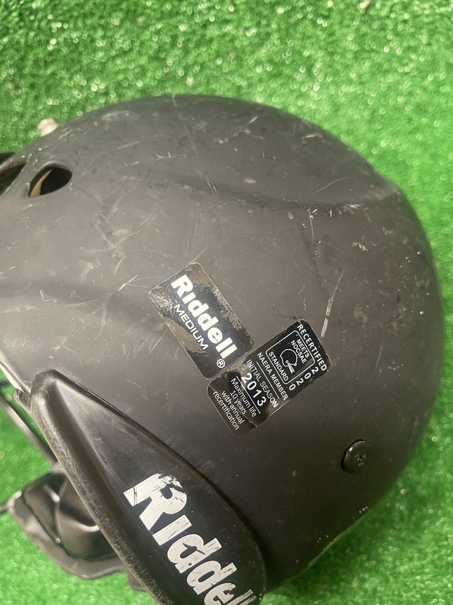 Adult Medium - Riddell Revolution Football Helmet - Black Matte ...