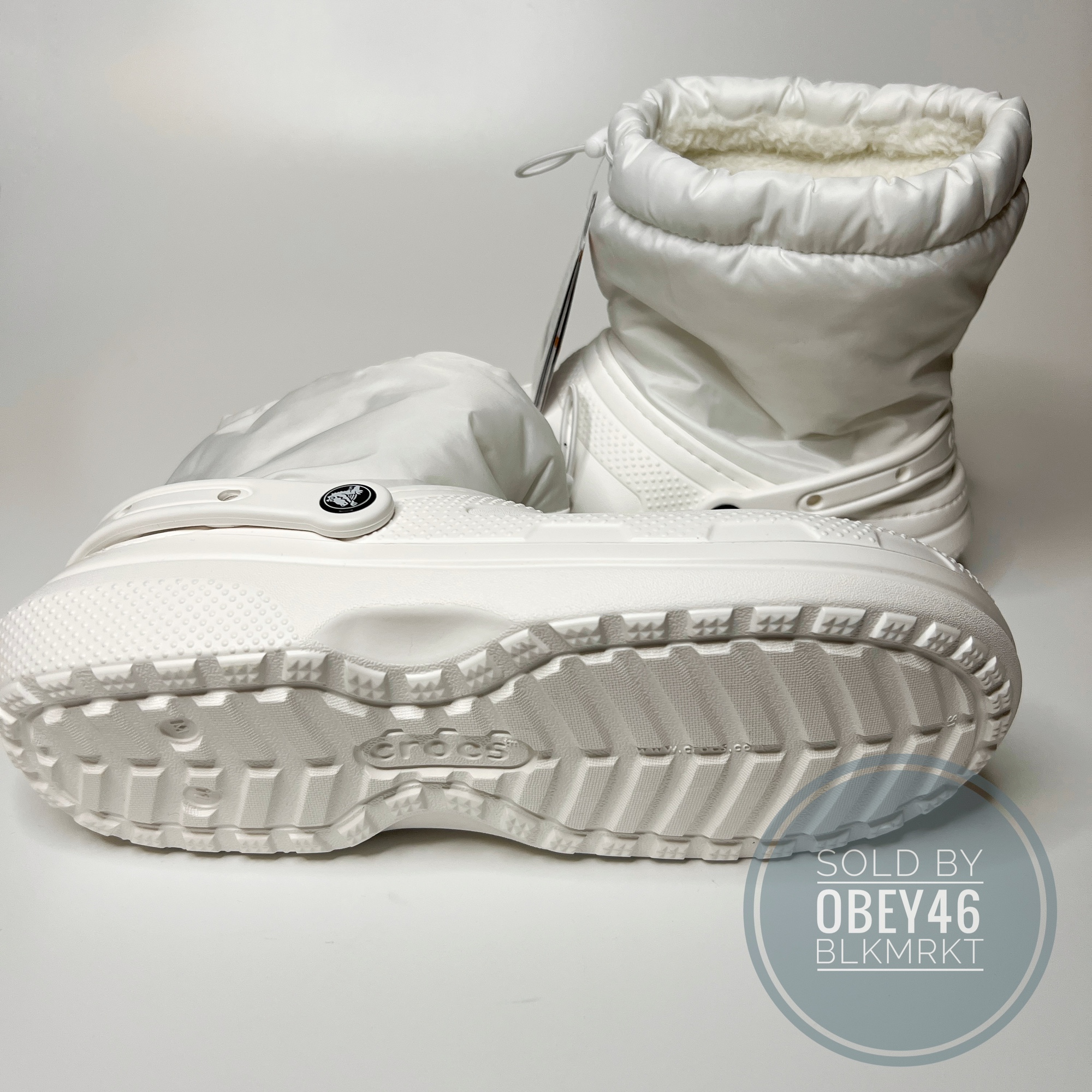 White Crocs Classic Lined Neo Puff Boots White Size 11 | SidelineSwap