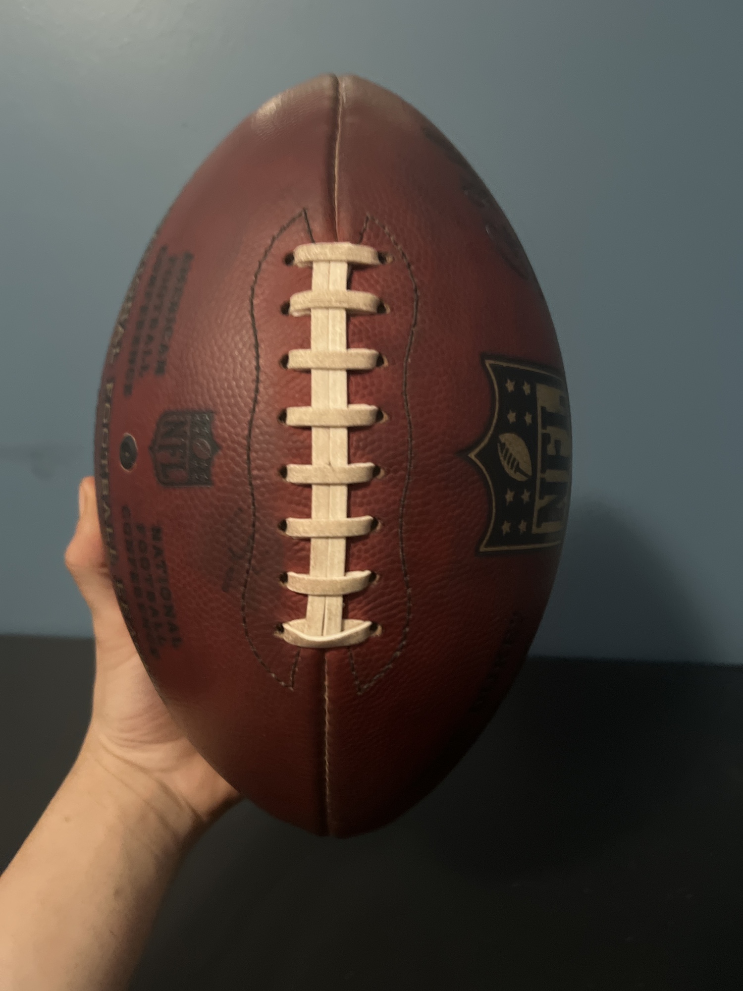 Broken/ Mudded In Wilson “The Duke” NFL Football | SidelineSwap