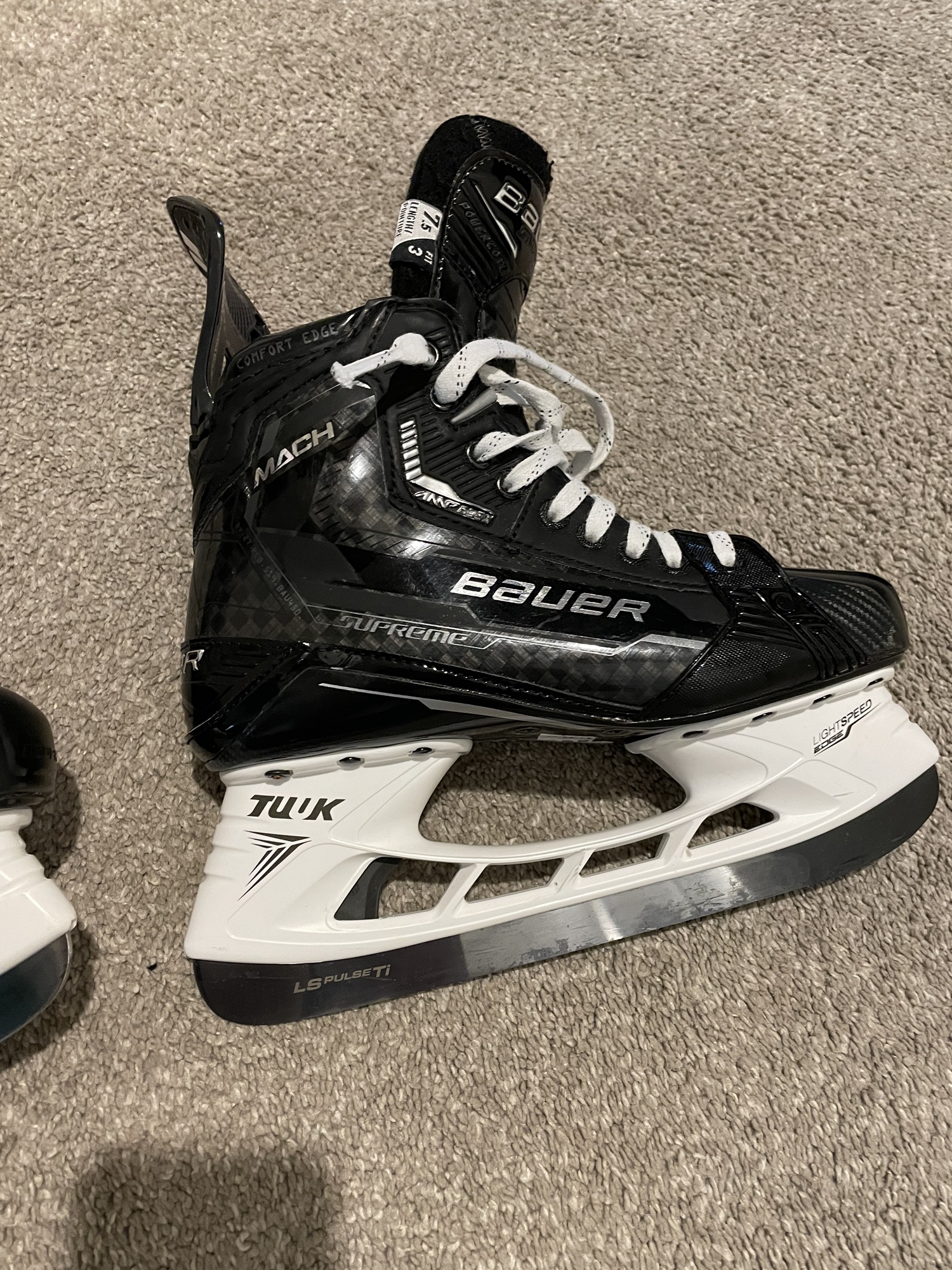 Bauer Supreme Mach Skate Size 7.5 Fit 3 Pulse TI Steel | SidelineSwap