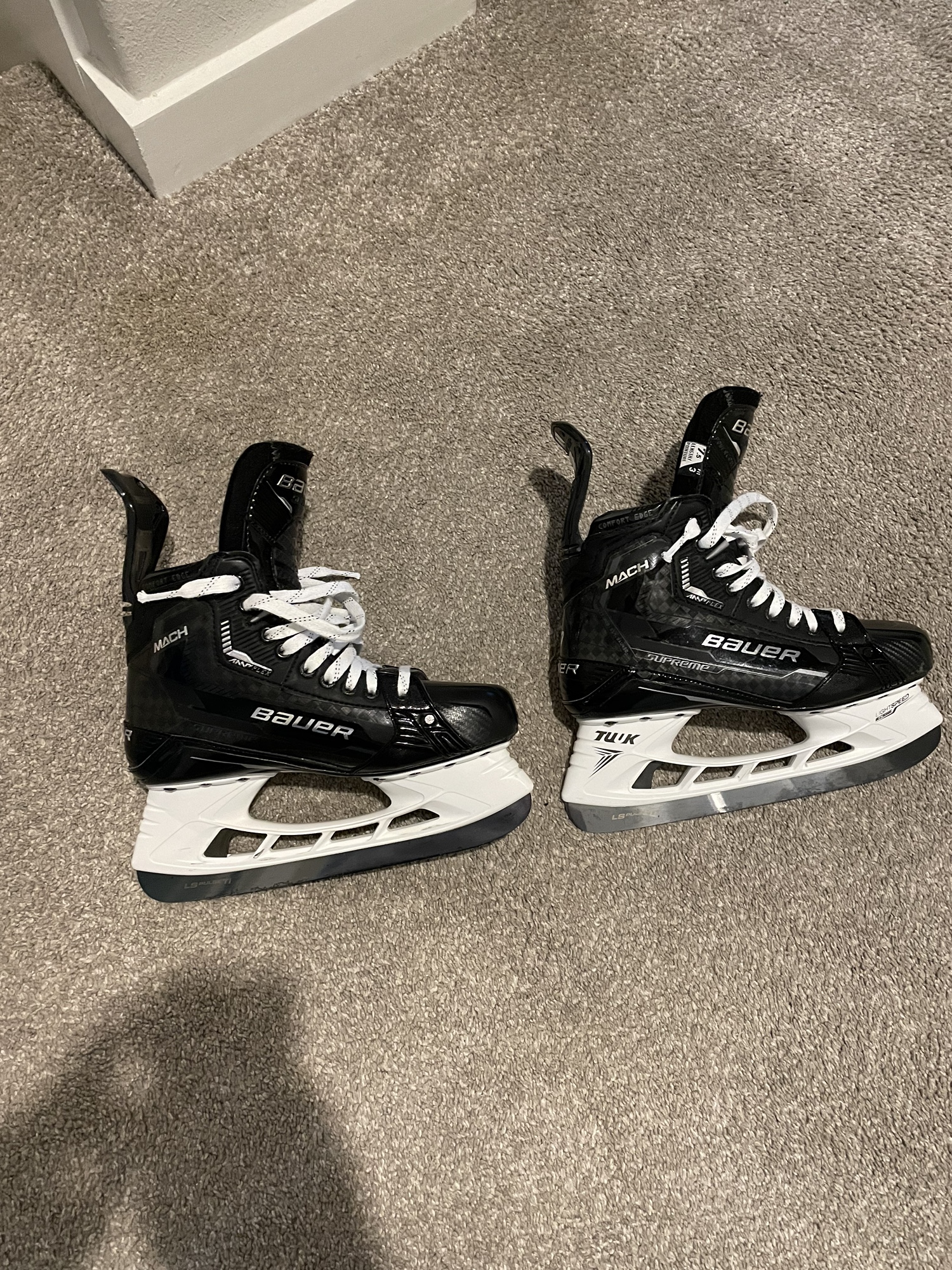 Bauer Supreme Mach Skate Size 7.5 Fit 3 Pulse TI Steel | SidelineSwap