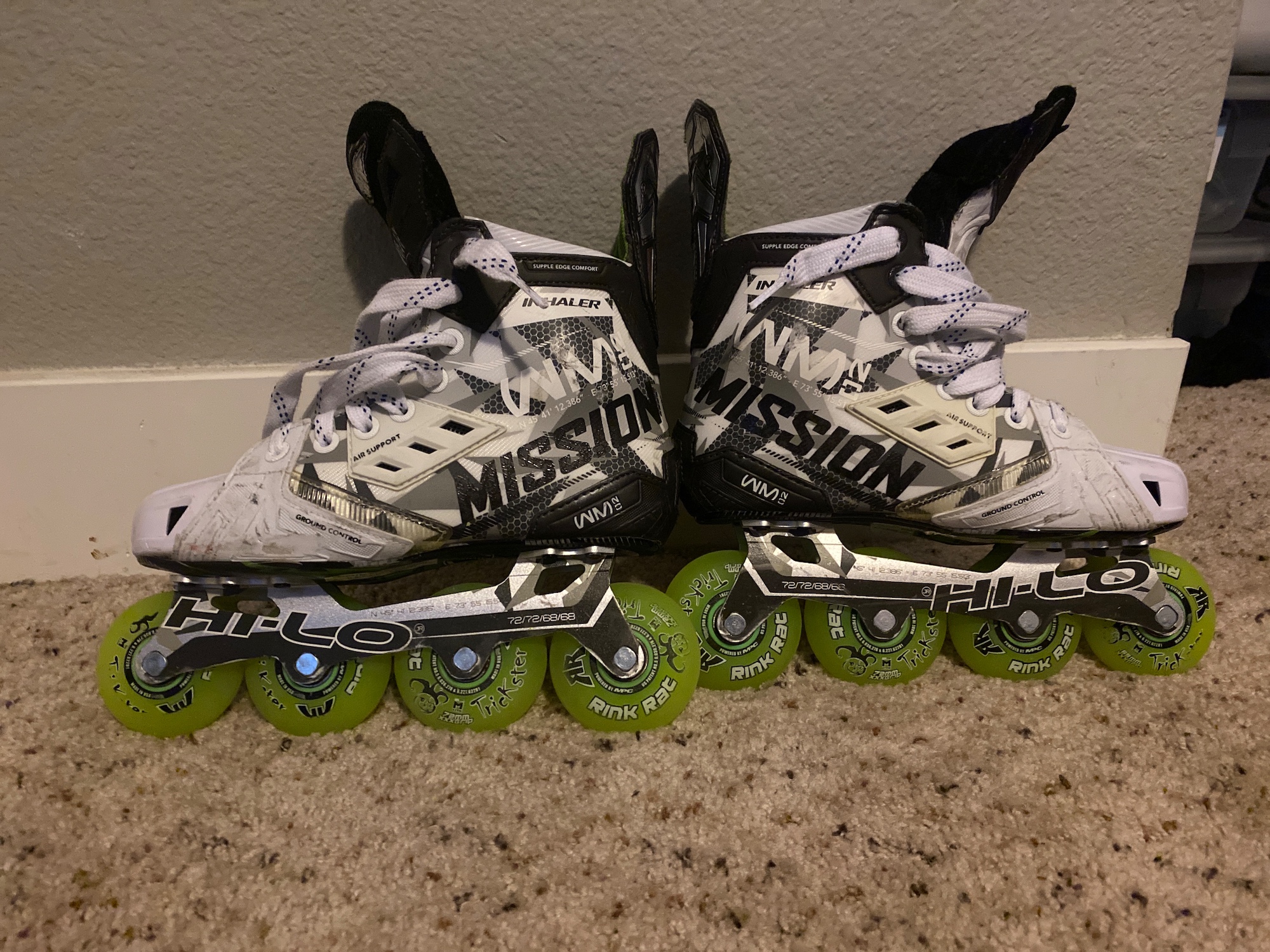 Used Mission Size 5 Inhaler WM02 Inline Skates | SidelineSwap