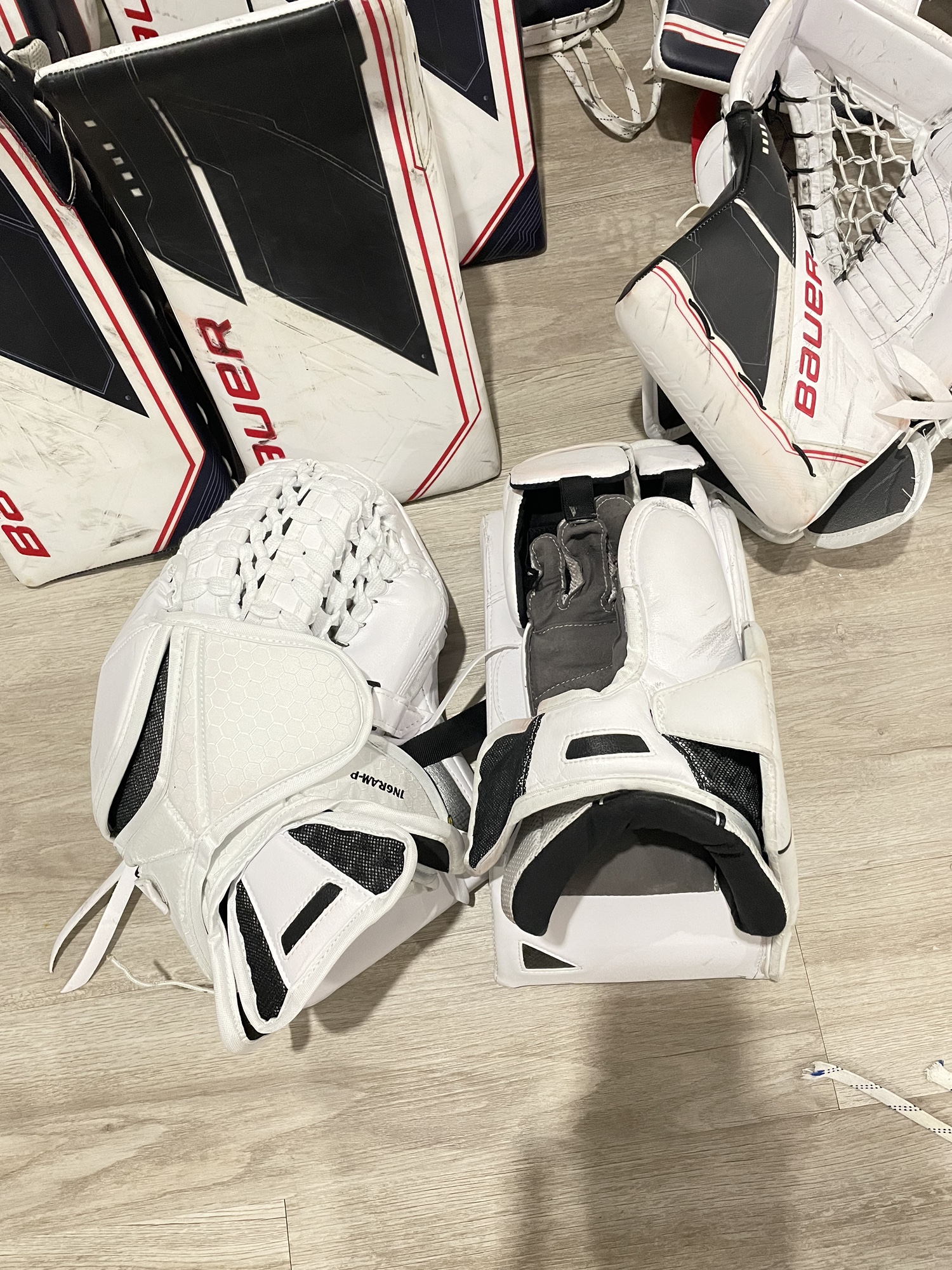 Bauer Pro Stock Mach Goalie Glove And Blocker Set | SidelineSwap