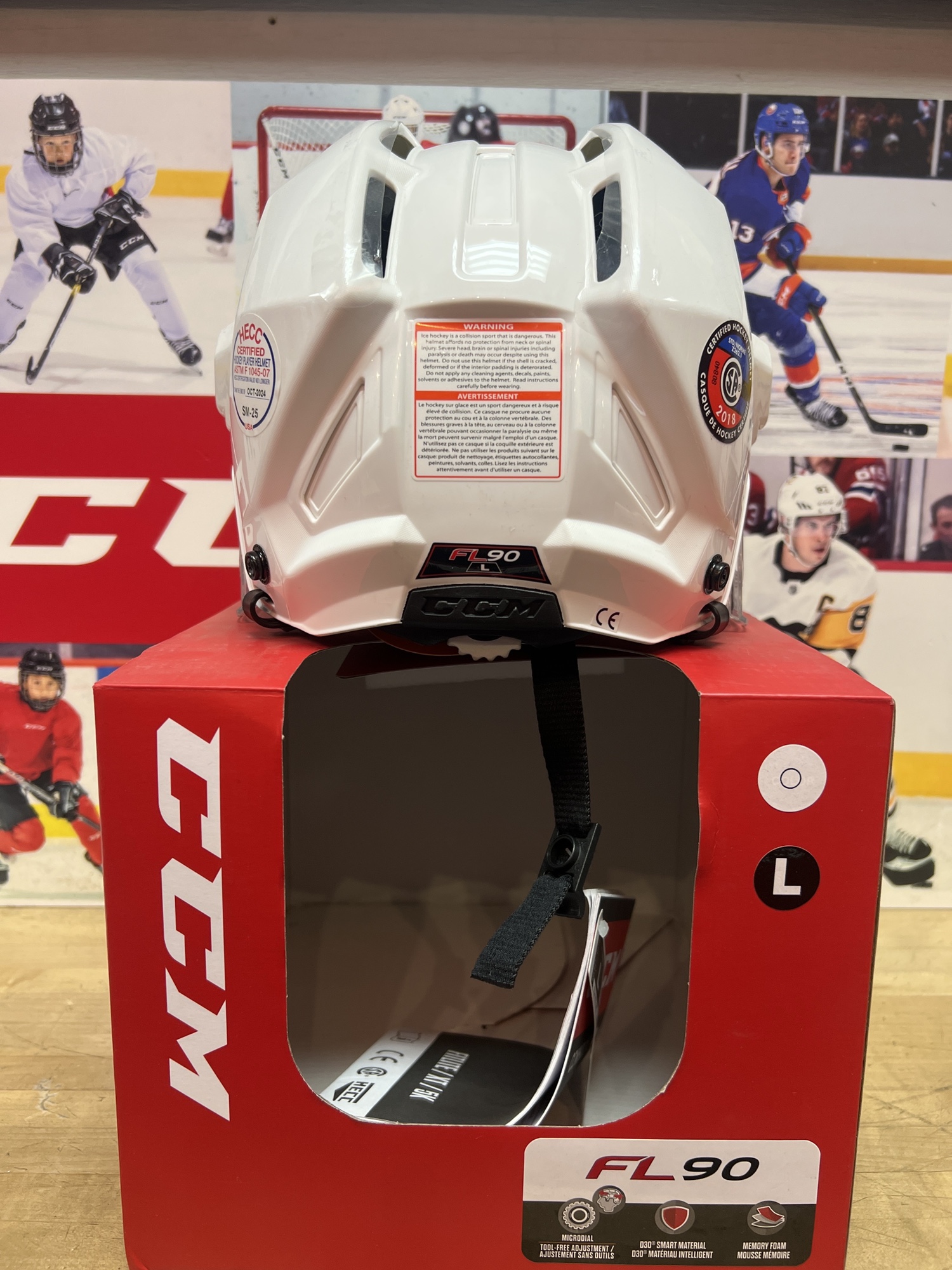 New Large White CCM FL90 Helmet | SidelineSwap
