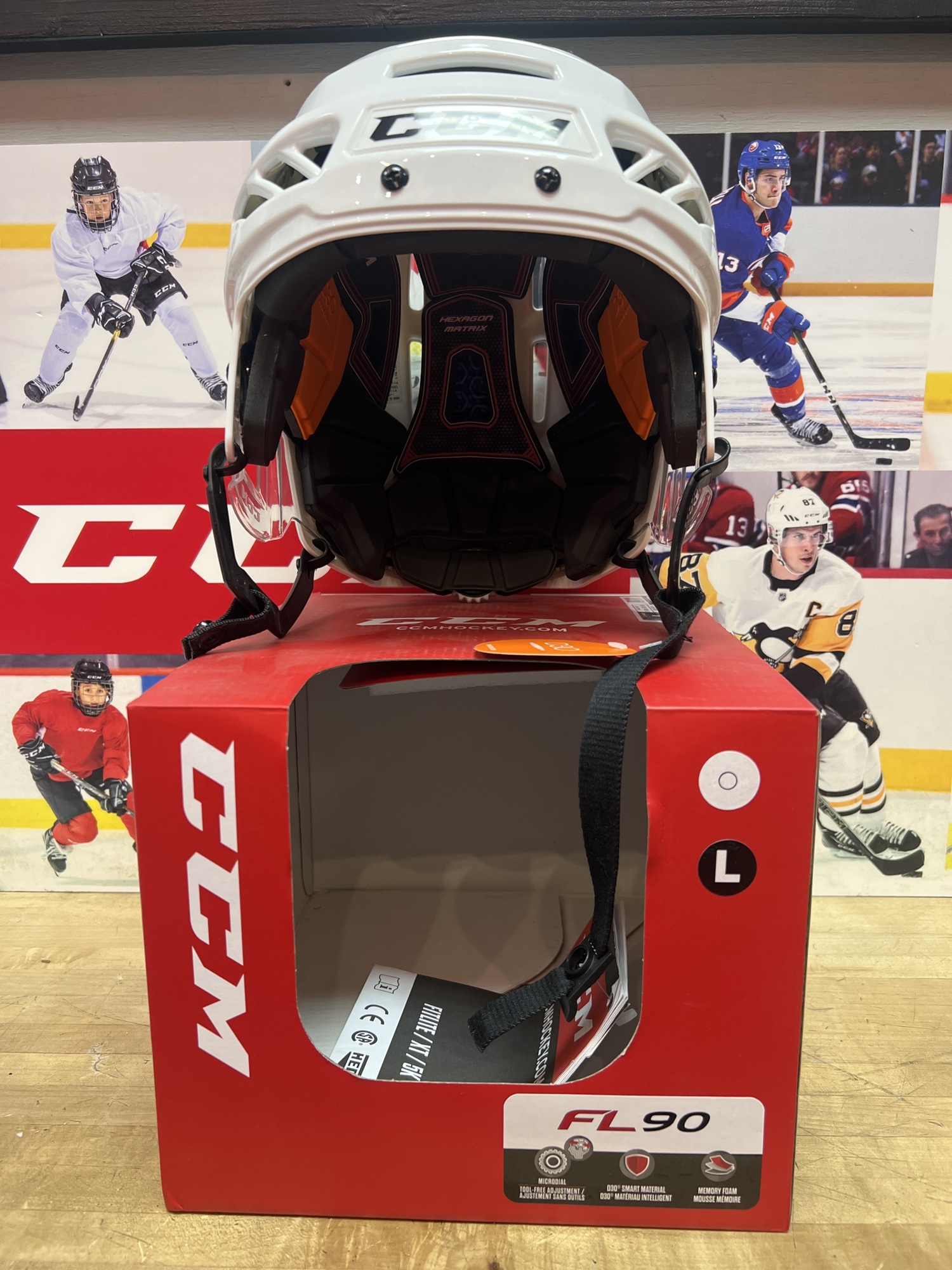 New Large White CCM FL90 Helmet | SidelineSwap