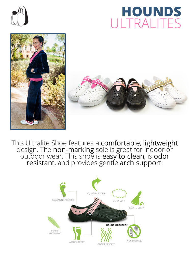 NEW HOUNDS WOMEN’S LIGHT WEIGHT ULTRALITE SHOES SLIP-ON BLACK/PINK ...