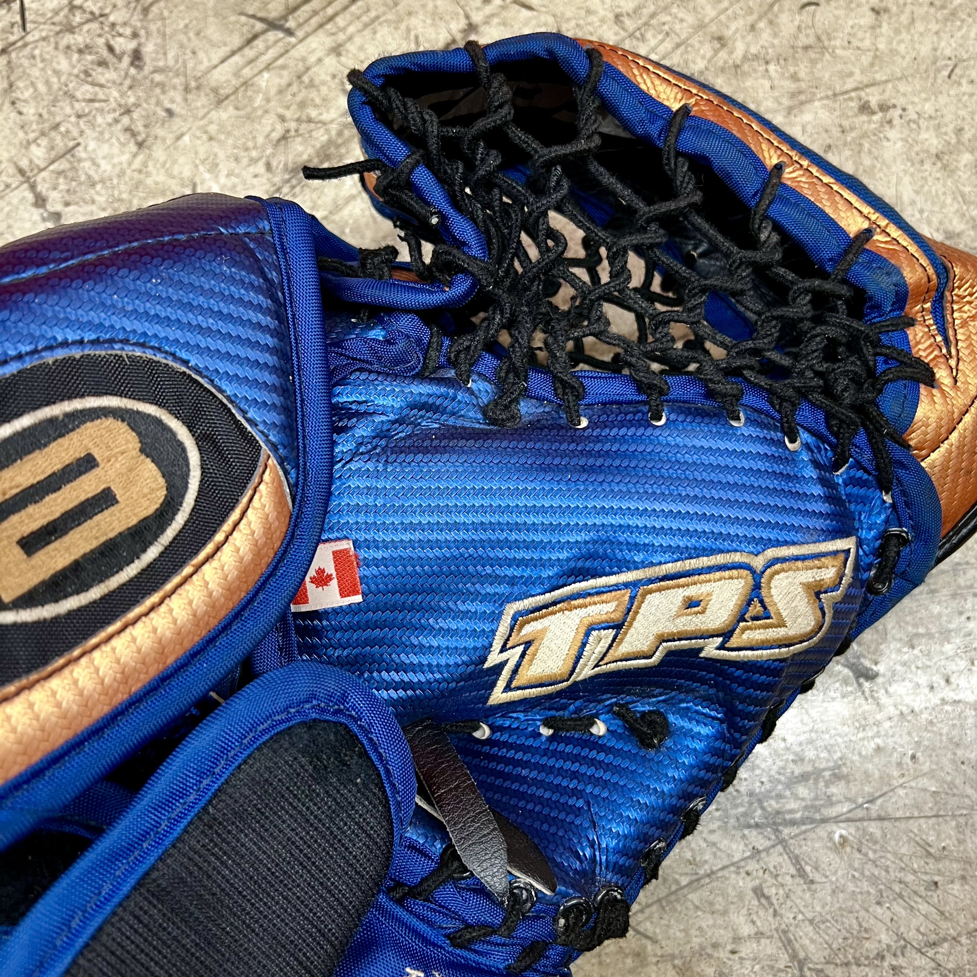 TPS Bionic Goalie Glove - Blue Bronze Weave | SidelineSwap