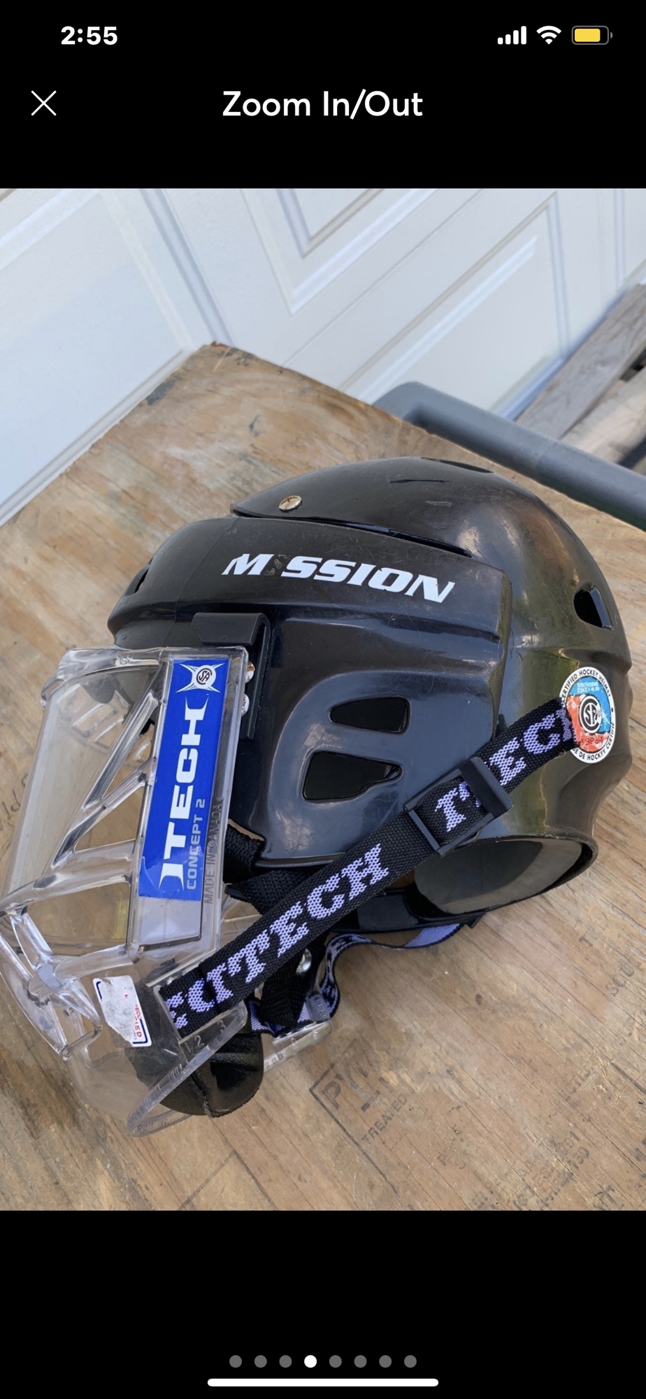 Mission M-15 Large Adult hockey helmet w/ ITECH shield | SidelineSwap