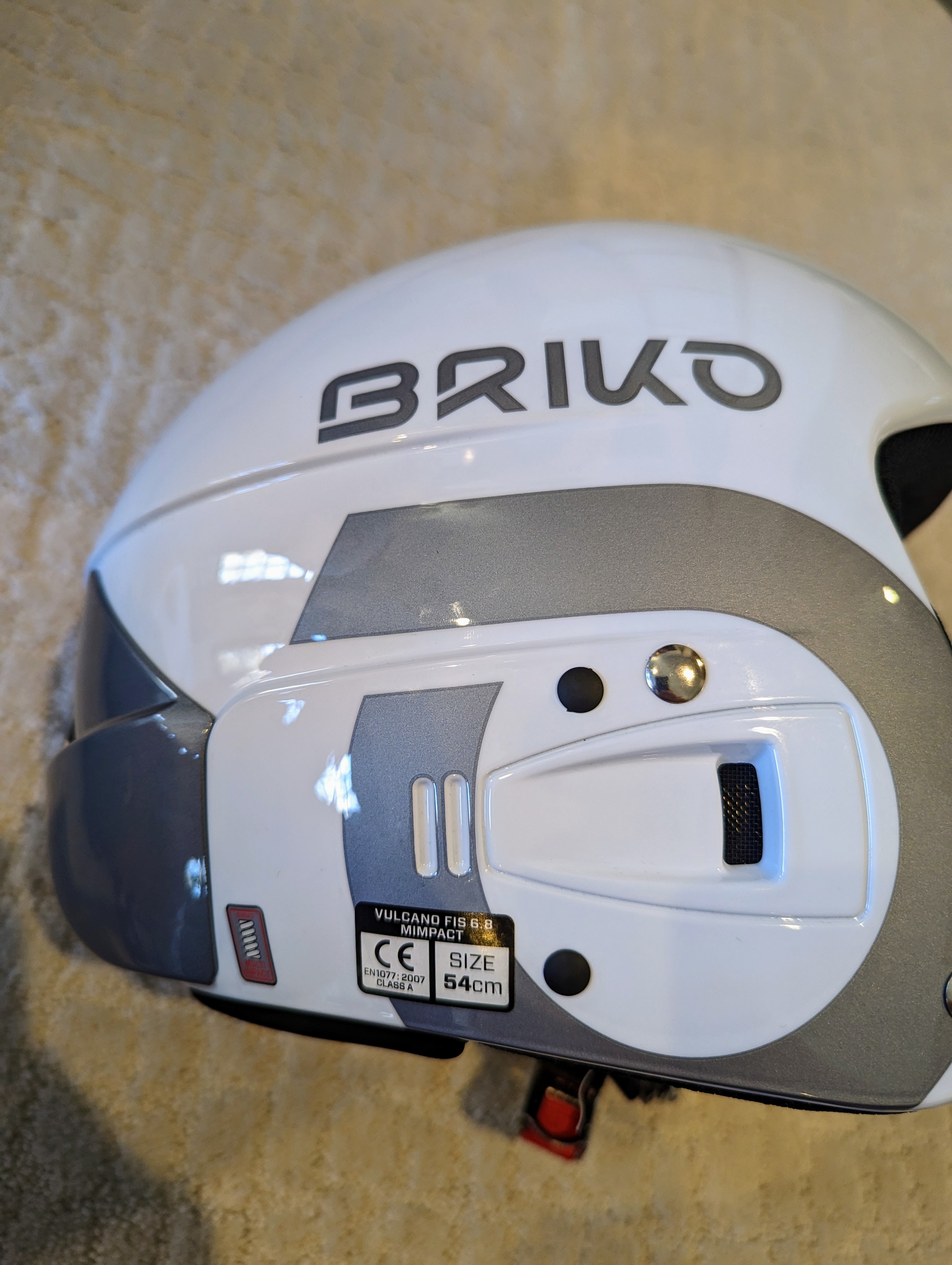New Briko Vulcano Helmet FIS 6.8 EPP - Size 54 - Style: 25113HW - Color ...
