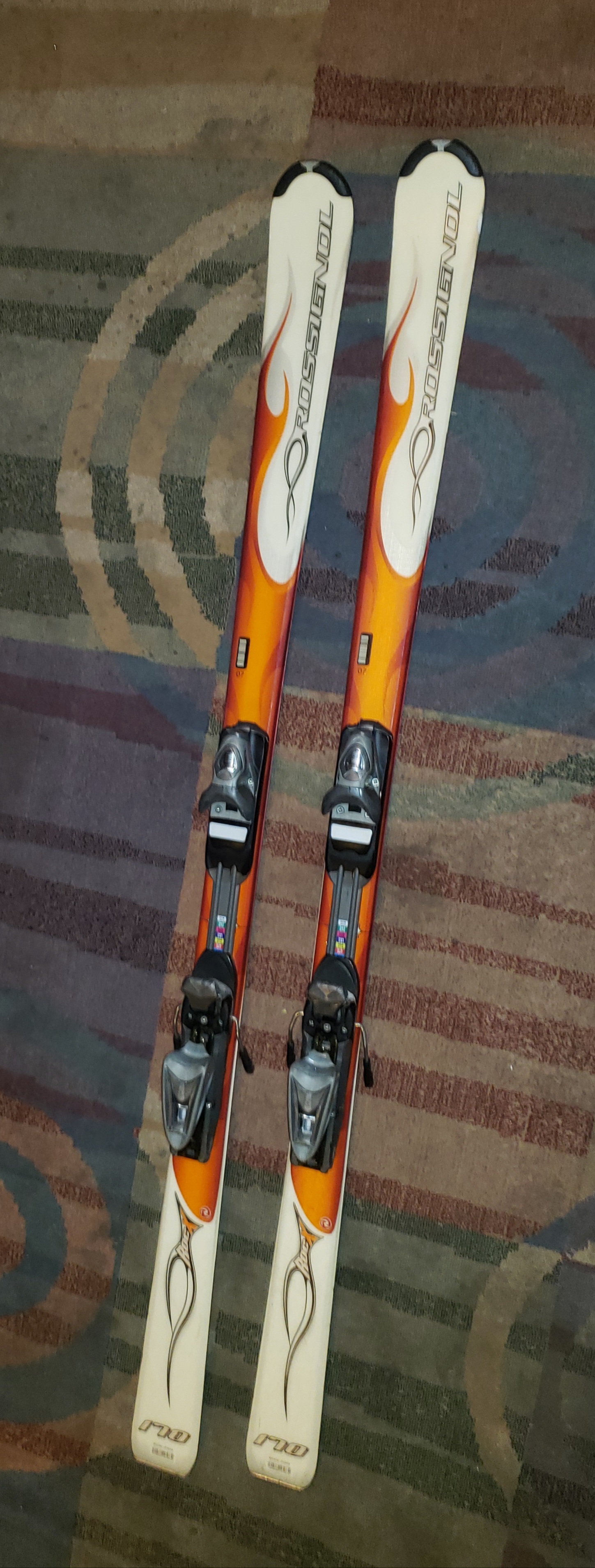 170cm ROSSIGNOL ROC X Skis w/ROSSIGNOL Bindings ADULT *USED* CLEAN ...