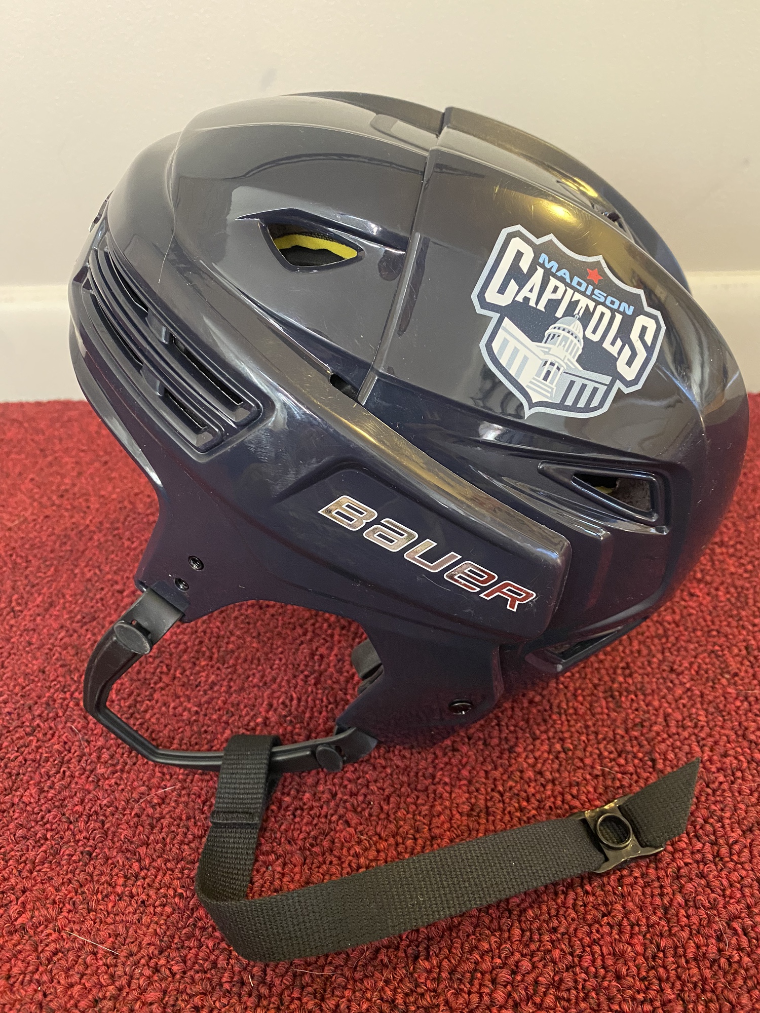 Madison Capitols Small Bauer Pro Stock Re-Akt 200 Helmet Item#MAH1 ...