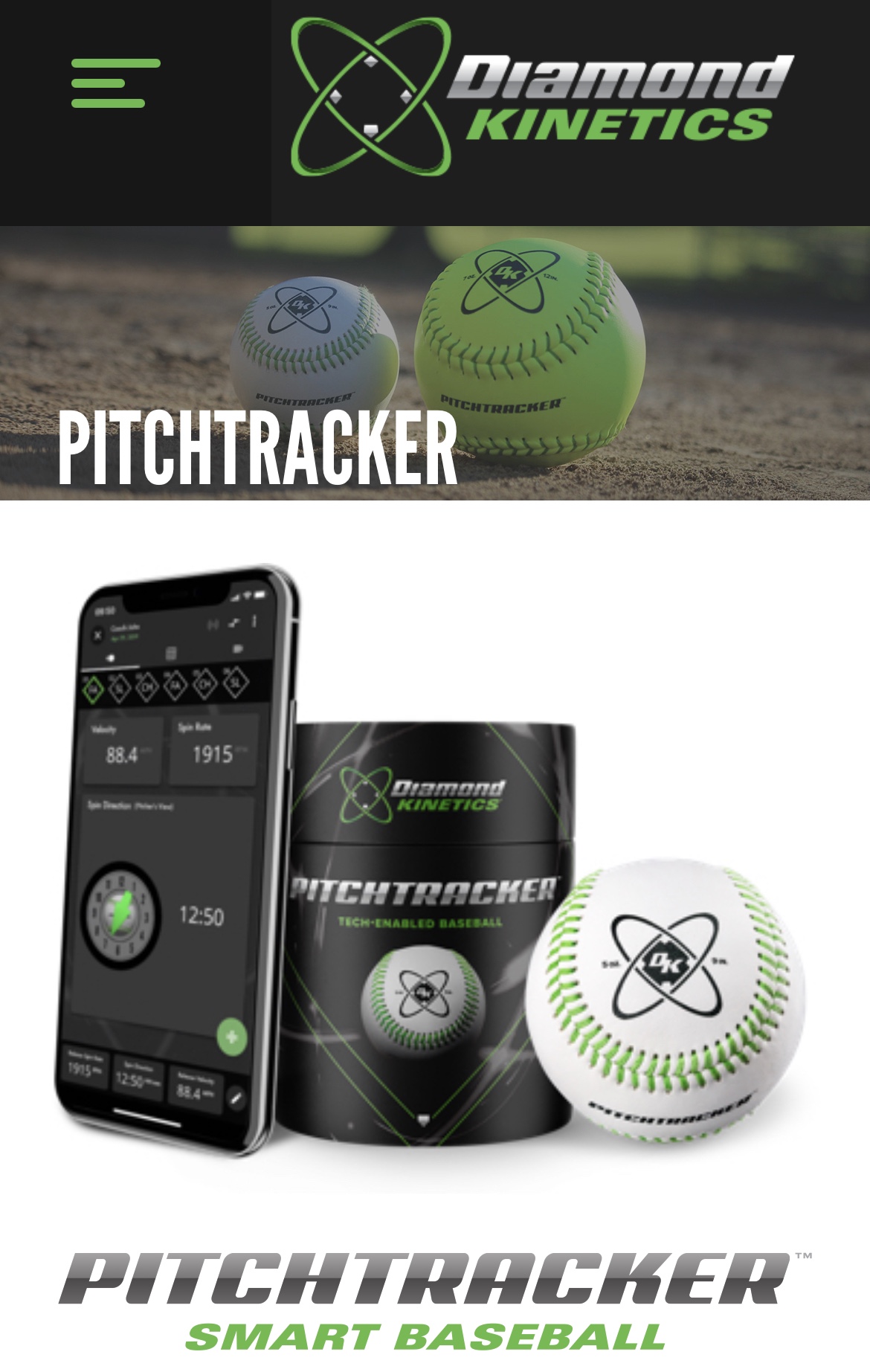 Diamond Kinetics Pitch Tracker Smart Baseball | SidelineSwap