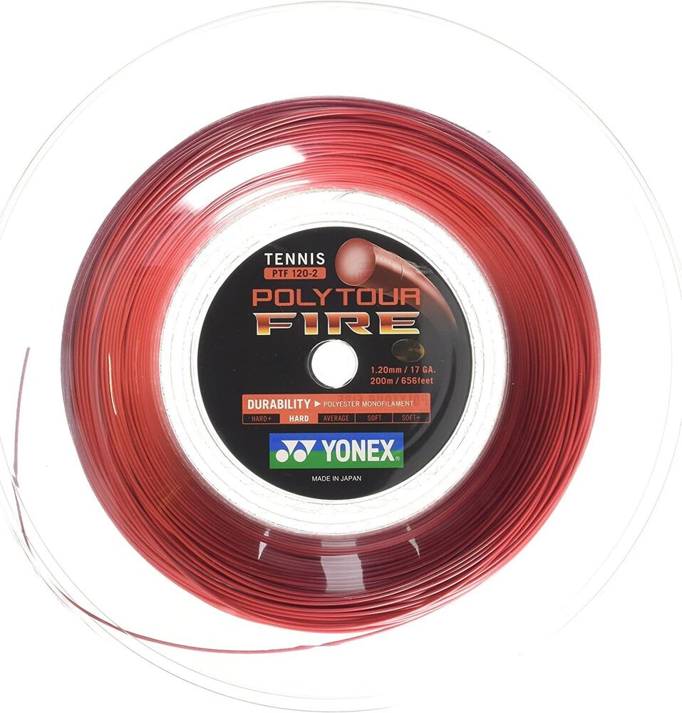 YONEX Poly Tour Fire String Reel - Red, 1.2 mm/200 m | SidelineSwap