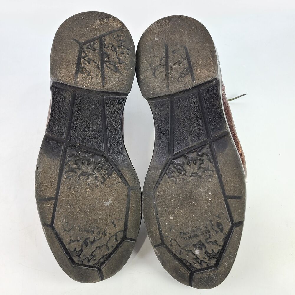 Vintage Red Wing 202 Mens Brown Leather Moc Toe Work Supersole Boots ...