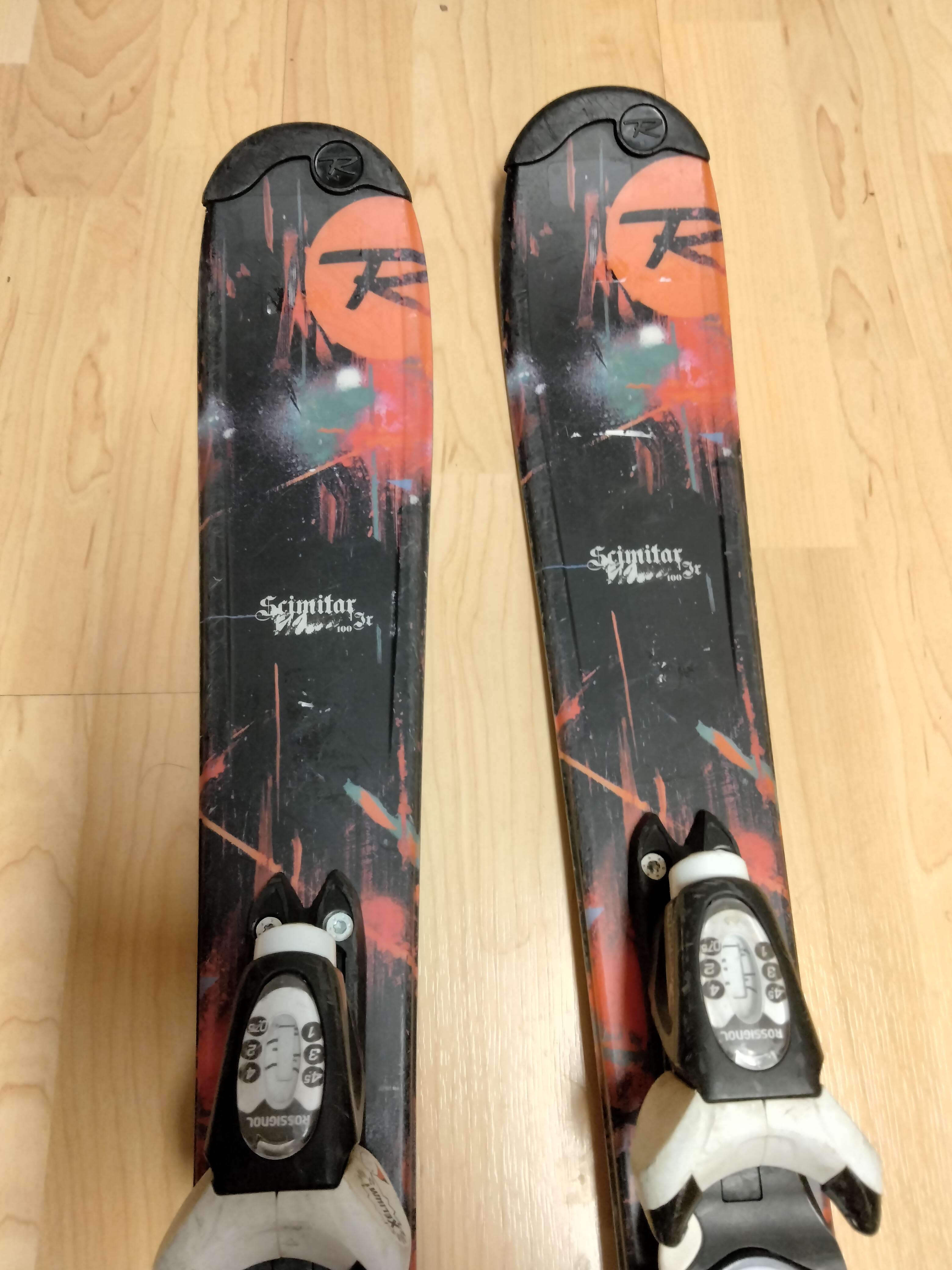 Used Rossignol All Mountain 100 cm Scimitar Skis With Bindings ...