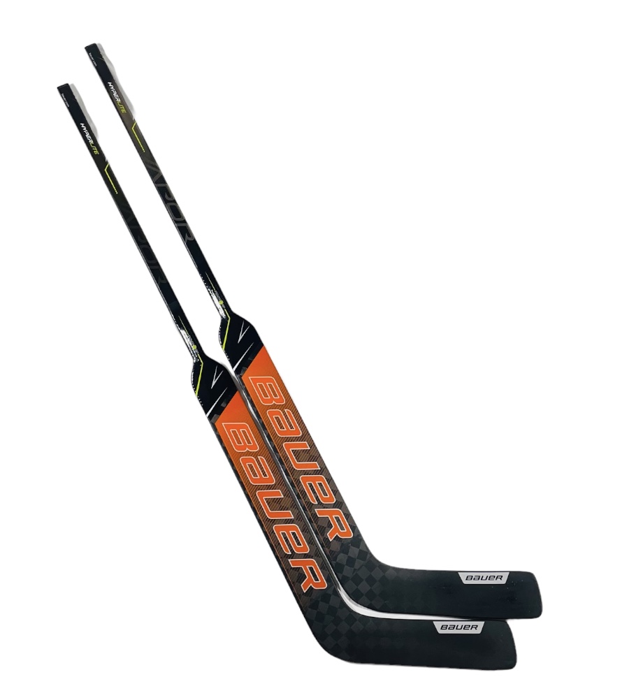 New 2 Pack Bauer Vapor Hyperlite (custom black/orange) Pro Stock Goalie ...
