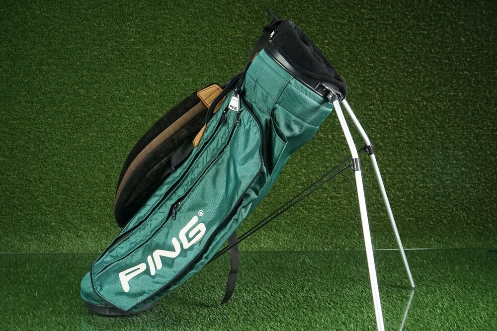 VINTAGE ORIGINAL PING HOOFER STYLE LIGHTWEIGHT 4-WAY GOLF STAND BAG ...