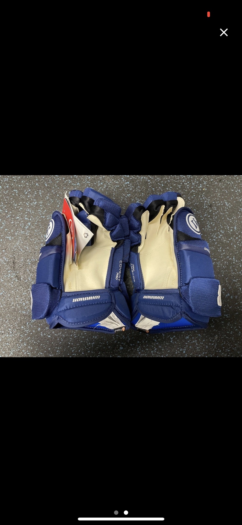 New $159 Warrior Alpha Pro Royal Blue Ice Hockey Gloves | SidelineSwap