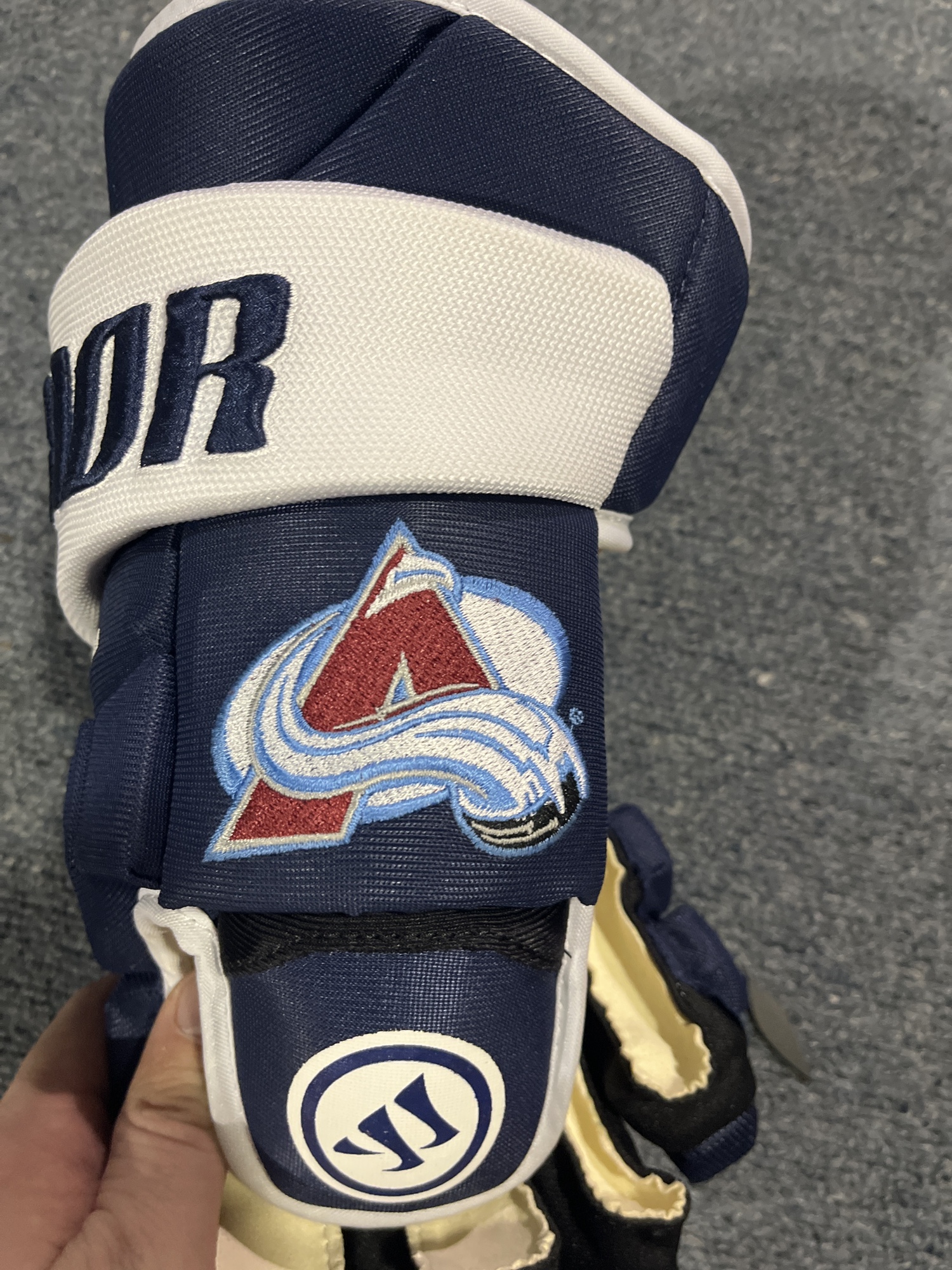 New Navy Warrior Custom Alpha PRO Pro Stock Gloves Colorado Avalanche ...