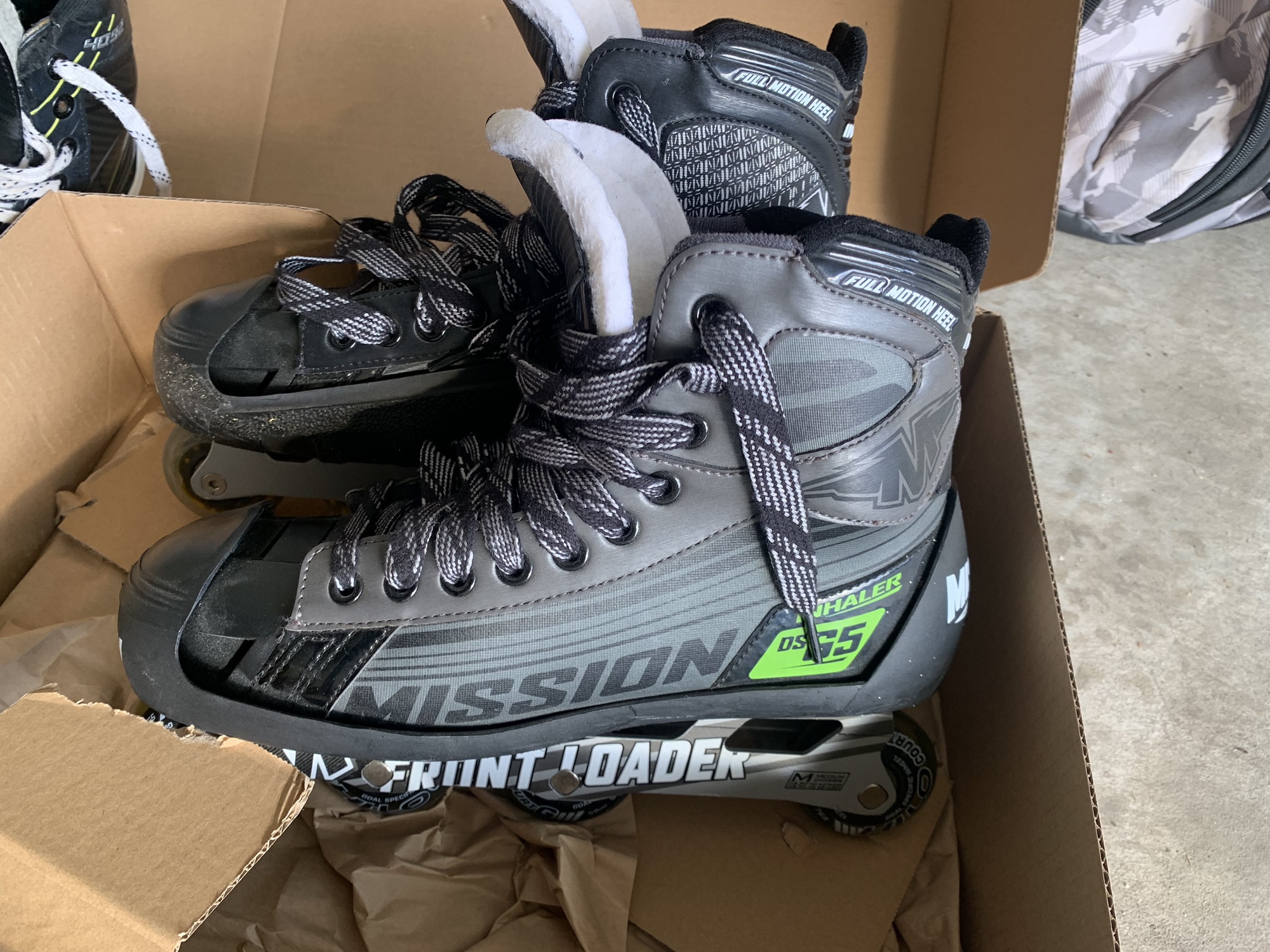 Used Mission Goalie Size 8 Inhaler DS5 Inline Skates | SidelineSwap