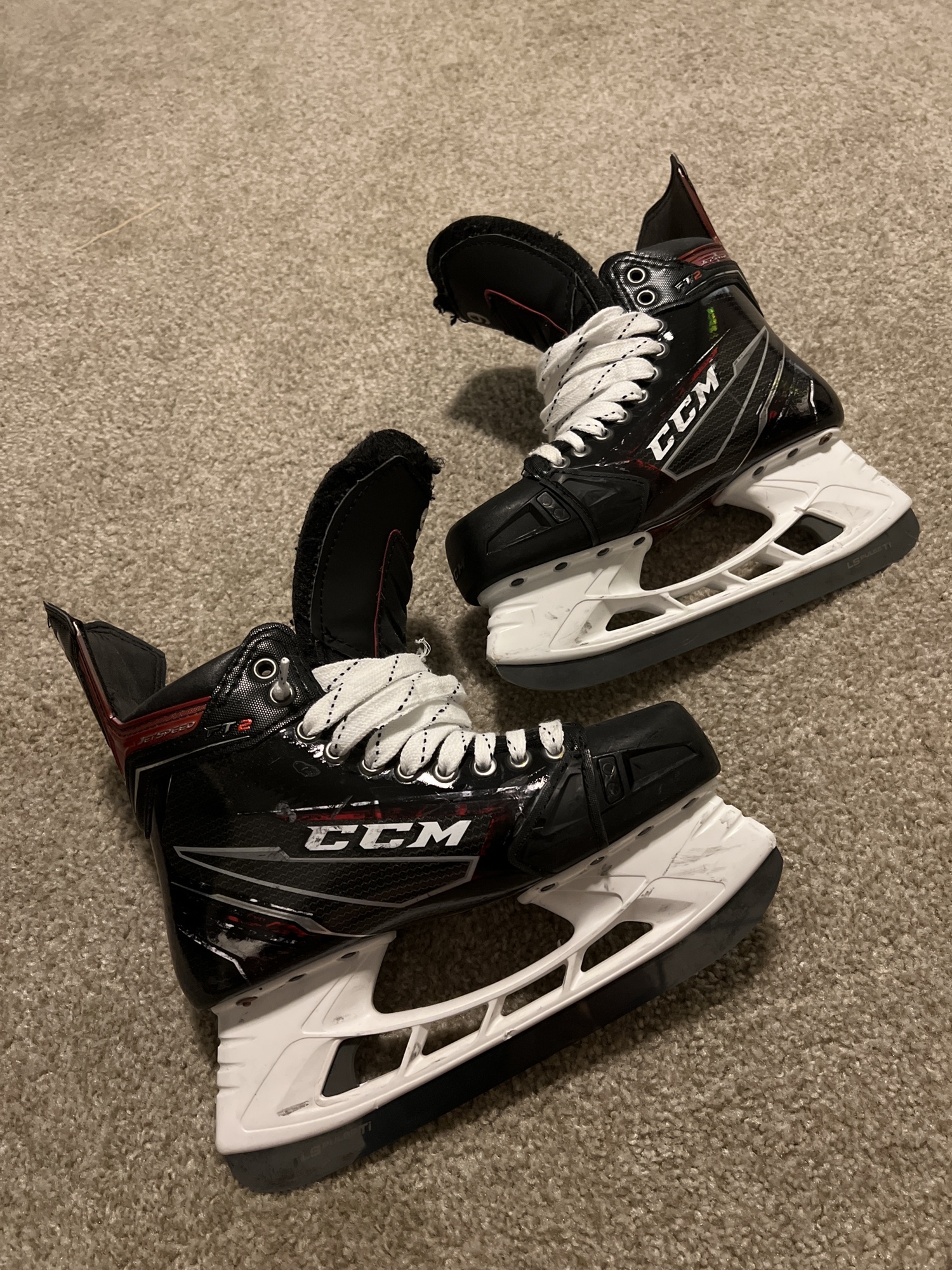 Pro Stock CCM JETSPEED FT2 Sr Ice Hockey Skates w/ Seattle Kraken Bauer ...
