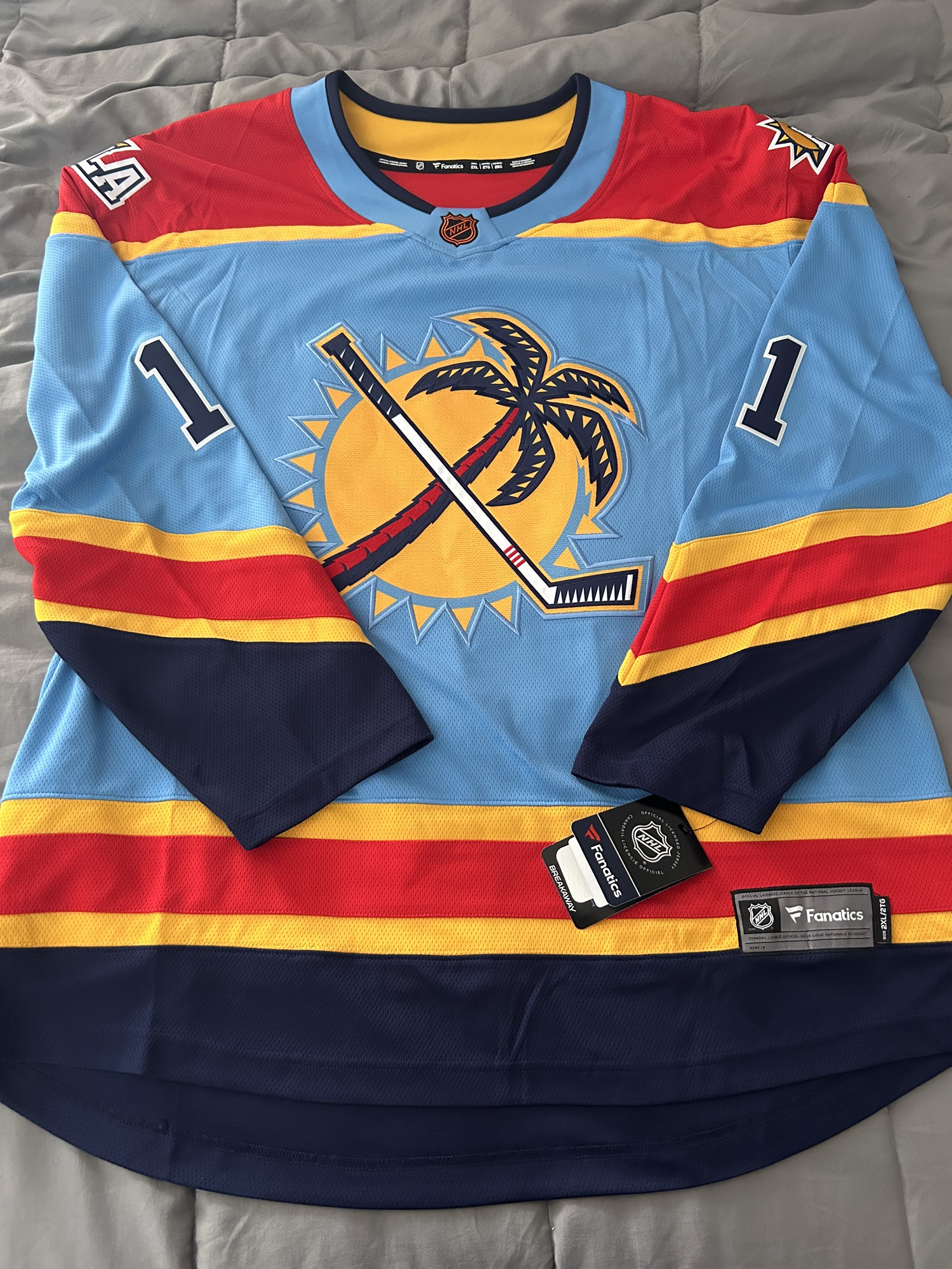 BRAND NEW RARE REVERSE RETRO Florida Panthers Blue Alternate 3rd Jersey ...