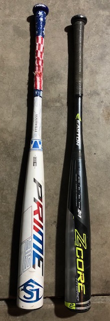 Used BBCOR Certified 2021 Easton Hybrid Z-Core HMX Bat (-3) 28 oz 31 ...