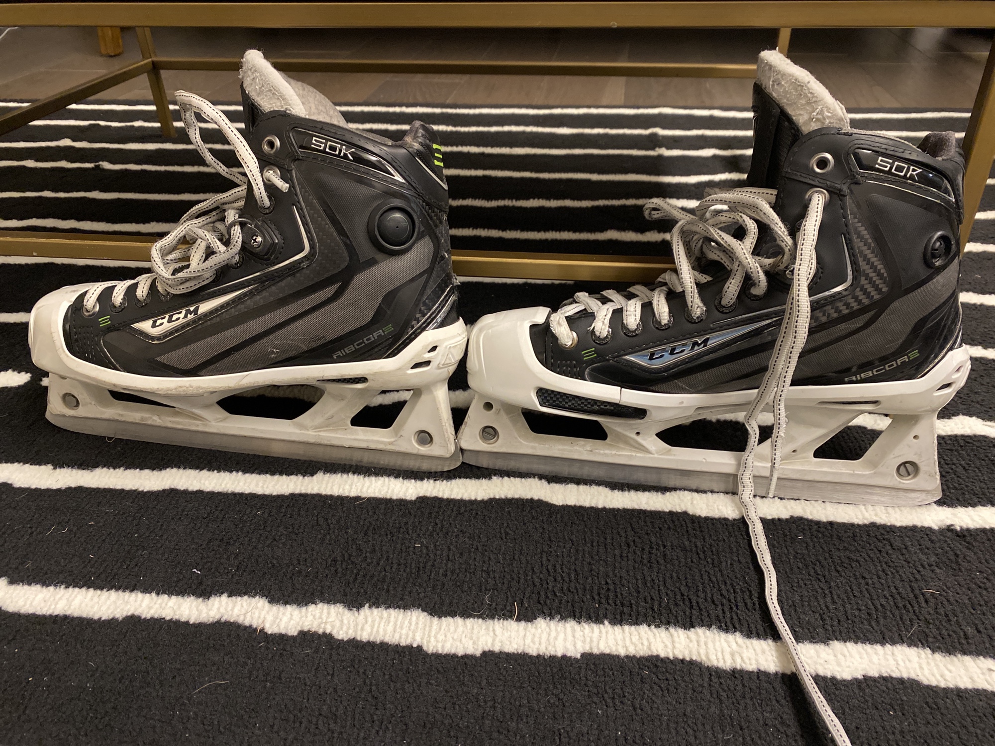 Used CCM Regular Width Size 7 Ribcor 50K Hockey Goalie Skates ...