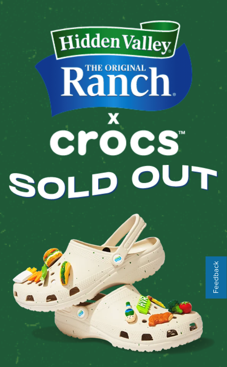 Hidden Valley Ranch x Crocs Classic Clog Size 11M Multicolor Roomy Fit ...