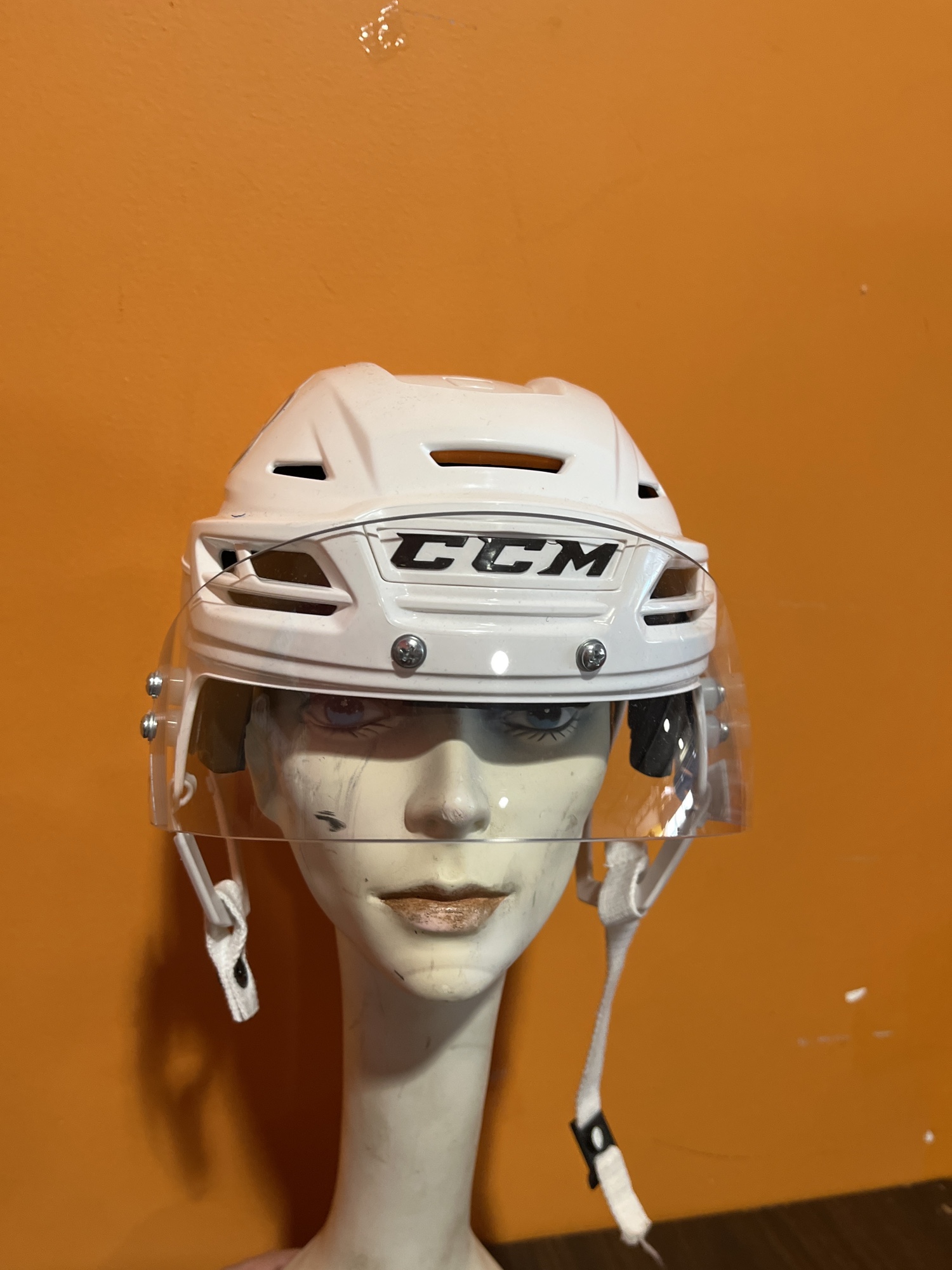 New White CCM Tacks 710 Pro Stock Helmet Colorado Avalanche Small ...
